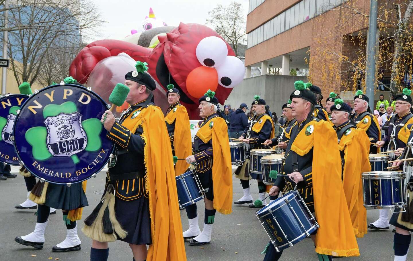 Stamford's Thanksgiving parade stepped off Sunday