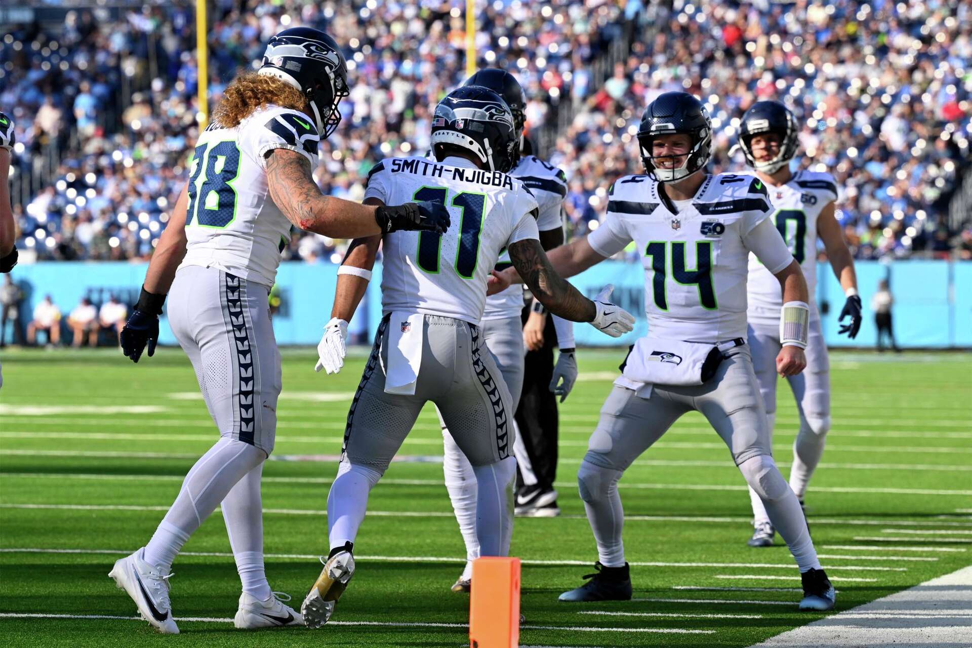Jaxon Smith-Njigba sets Seahawks record for yards receiving in single ...