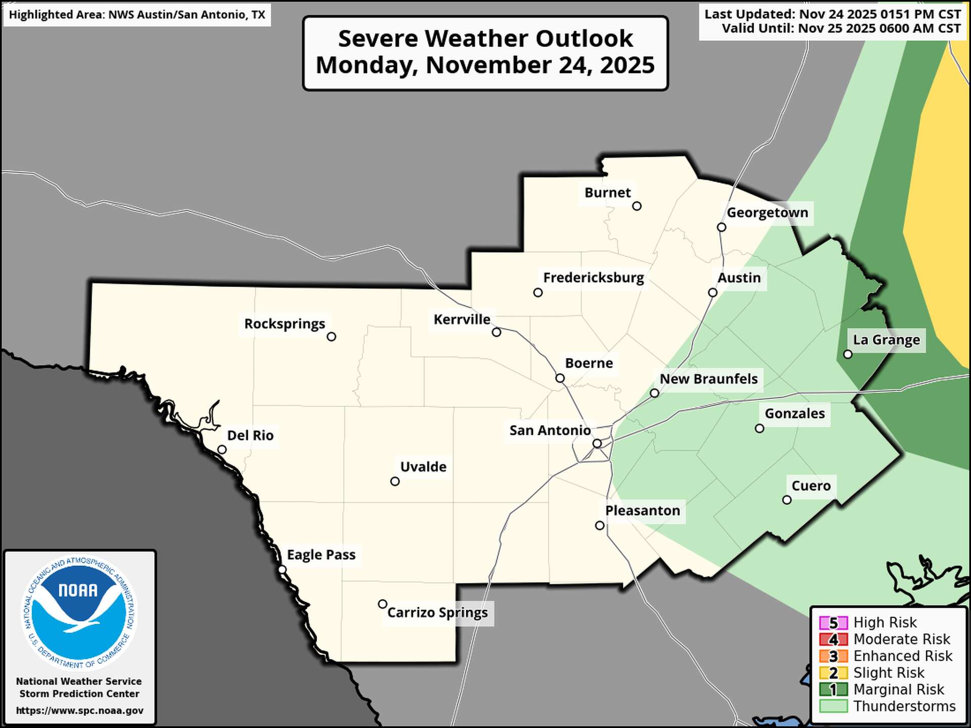 Austin escapes hail, wind risk Monday as storms push east