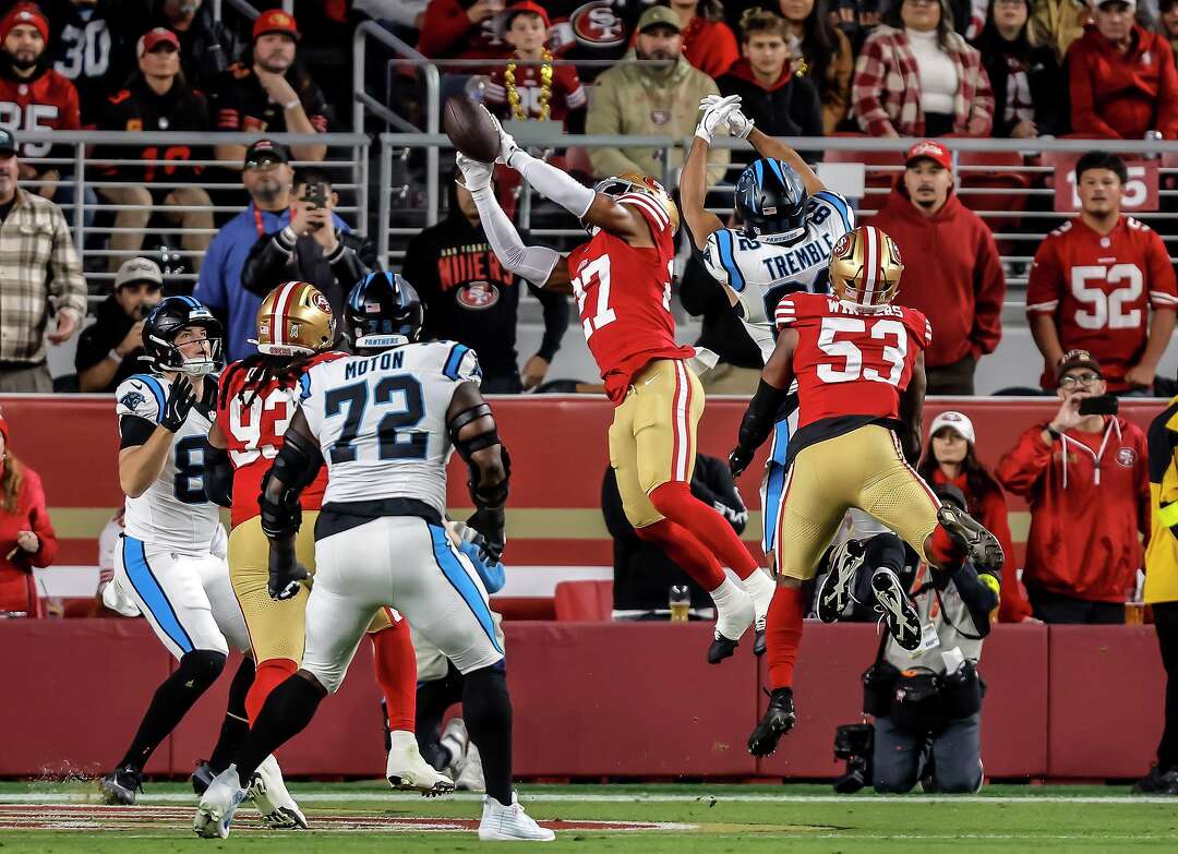 49ers beat Panthers 20-9 despite three Brock Purdy picks, rise to 8-4
