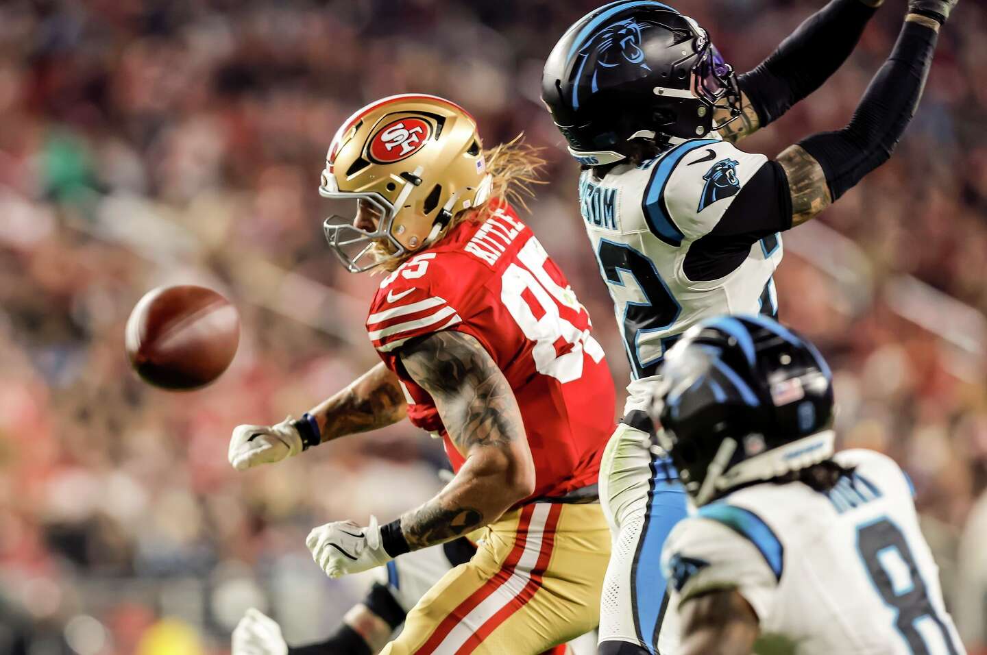 49ers beat Panthers 20-9 despite three Brock Purdy picks, rise to 8-4