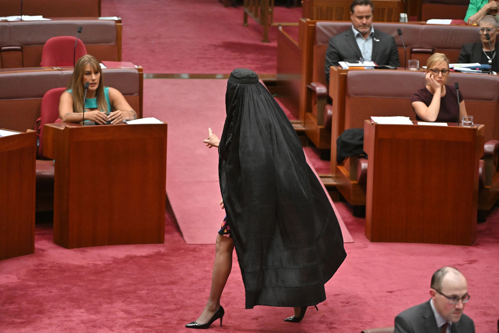 Australian Sen. Pauline Hanson suspended from Parliament for wearing ...