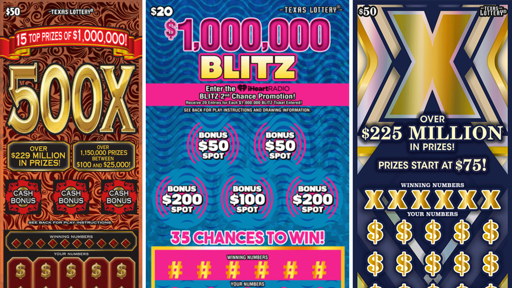 Here's where Texans bought $1M dollar scratch offs this month