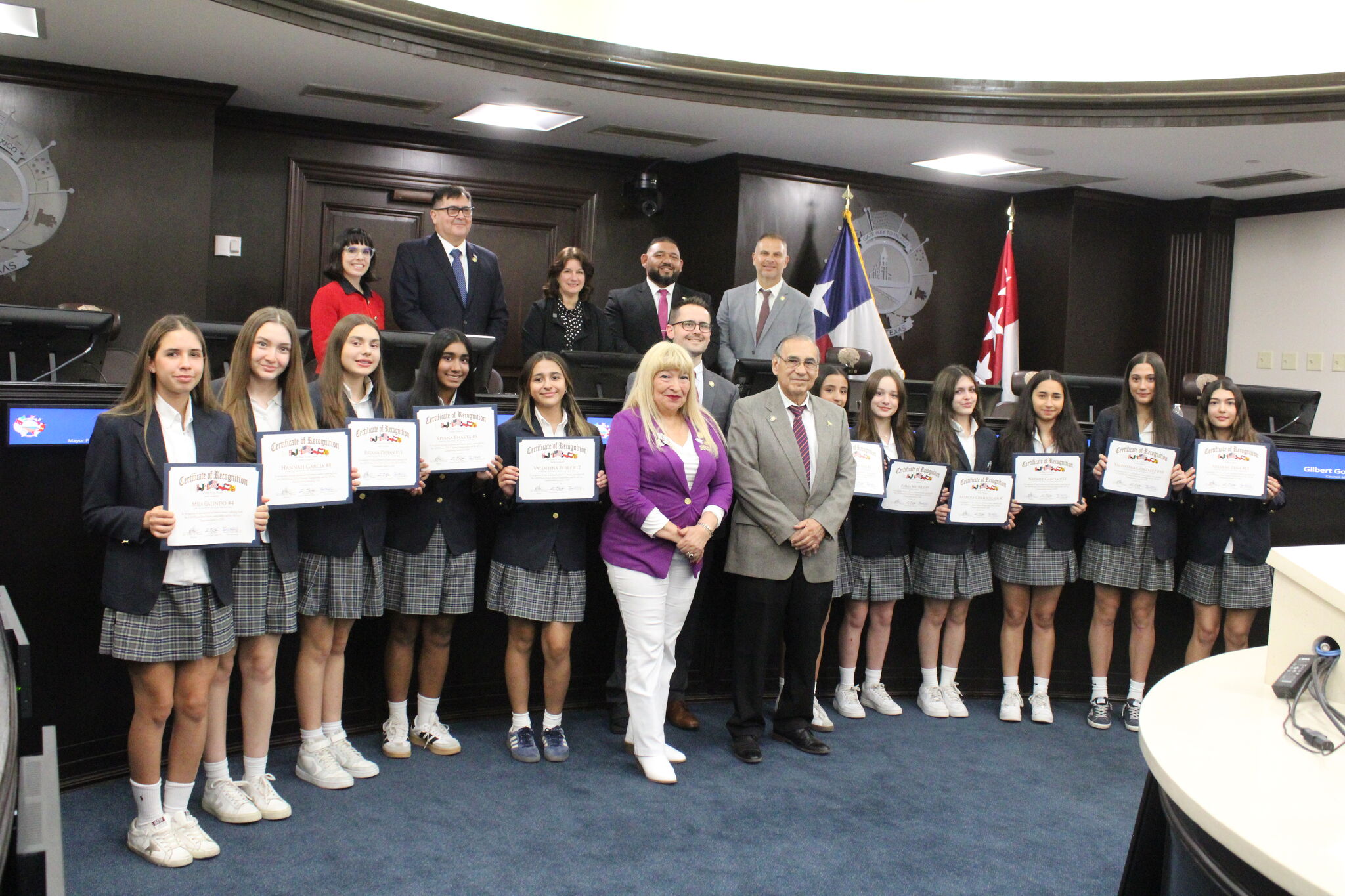 Lady Patriots recognized for undefeated volleyball season