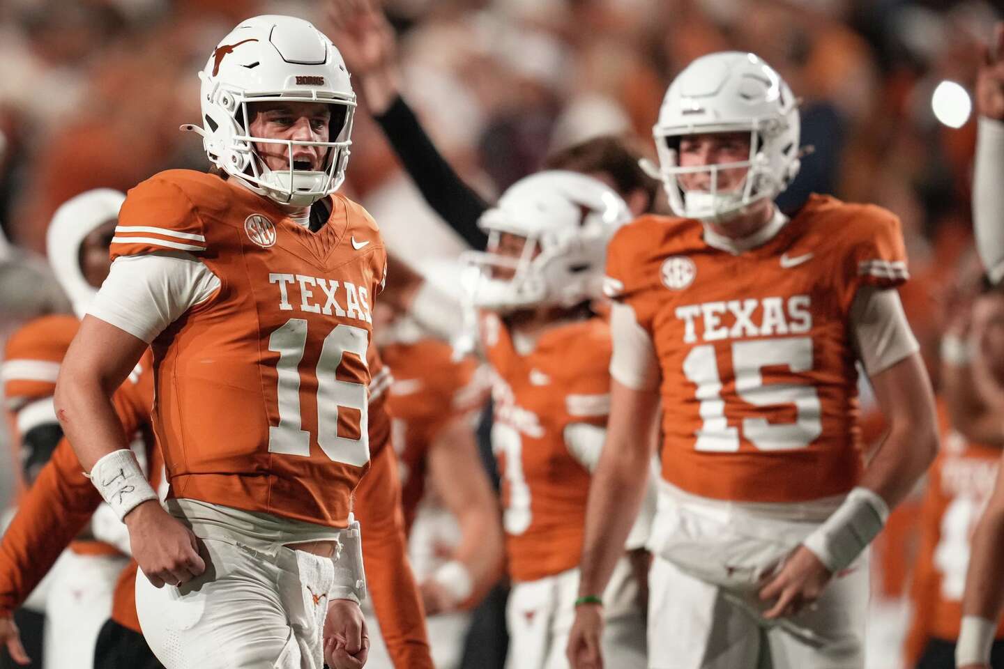 Texas' Michael Taaffe closes DKR career with interception vs. A&M