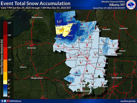 Snow, rain to move through Albany, preceding 'notable' snowfall