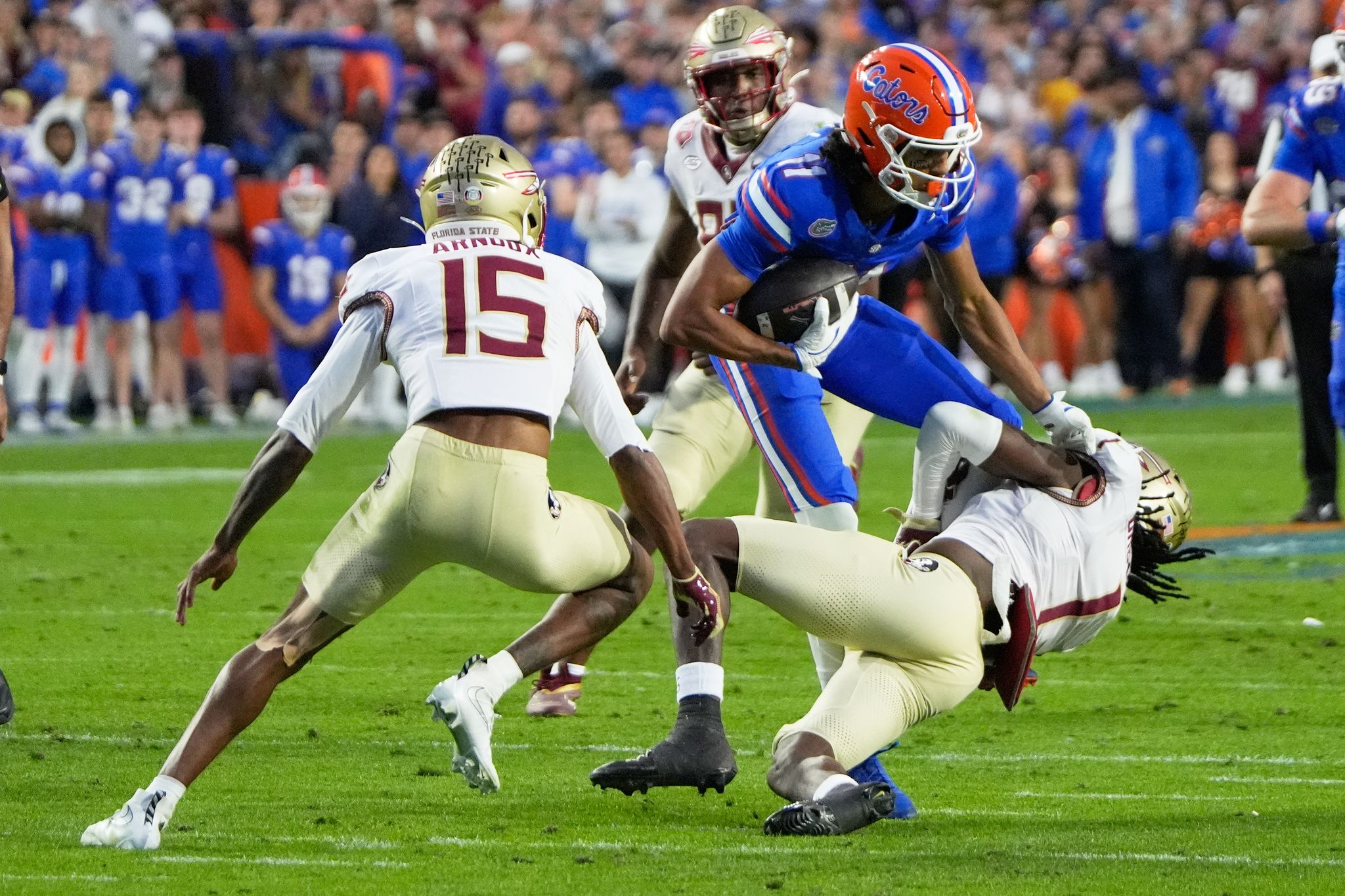 Give him the Baugh! Jadan Baugh runs wild in Florida's 34-21 victory ...