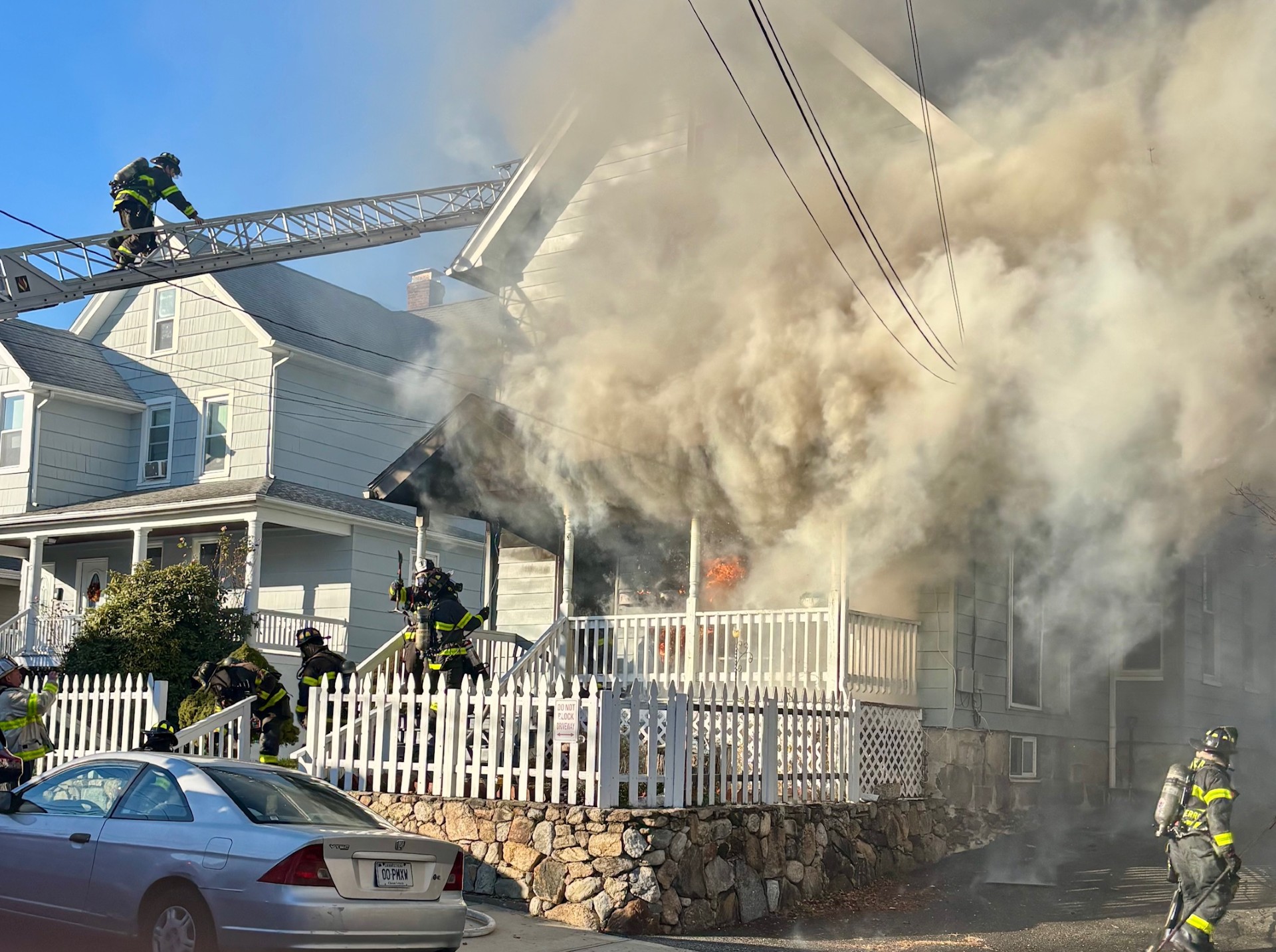 5 Norwalk firefighters suffer burns, hospitalized, in house fire