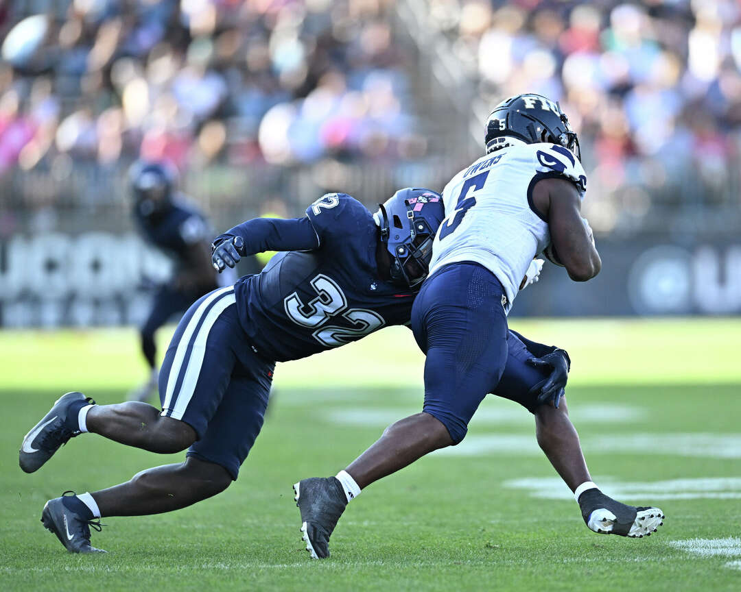 Which UConn football players in portal after Jim Mora departure?