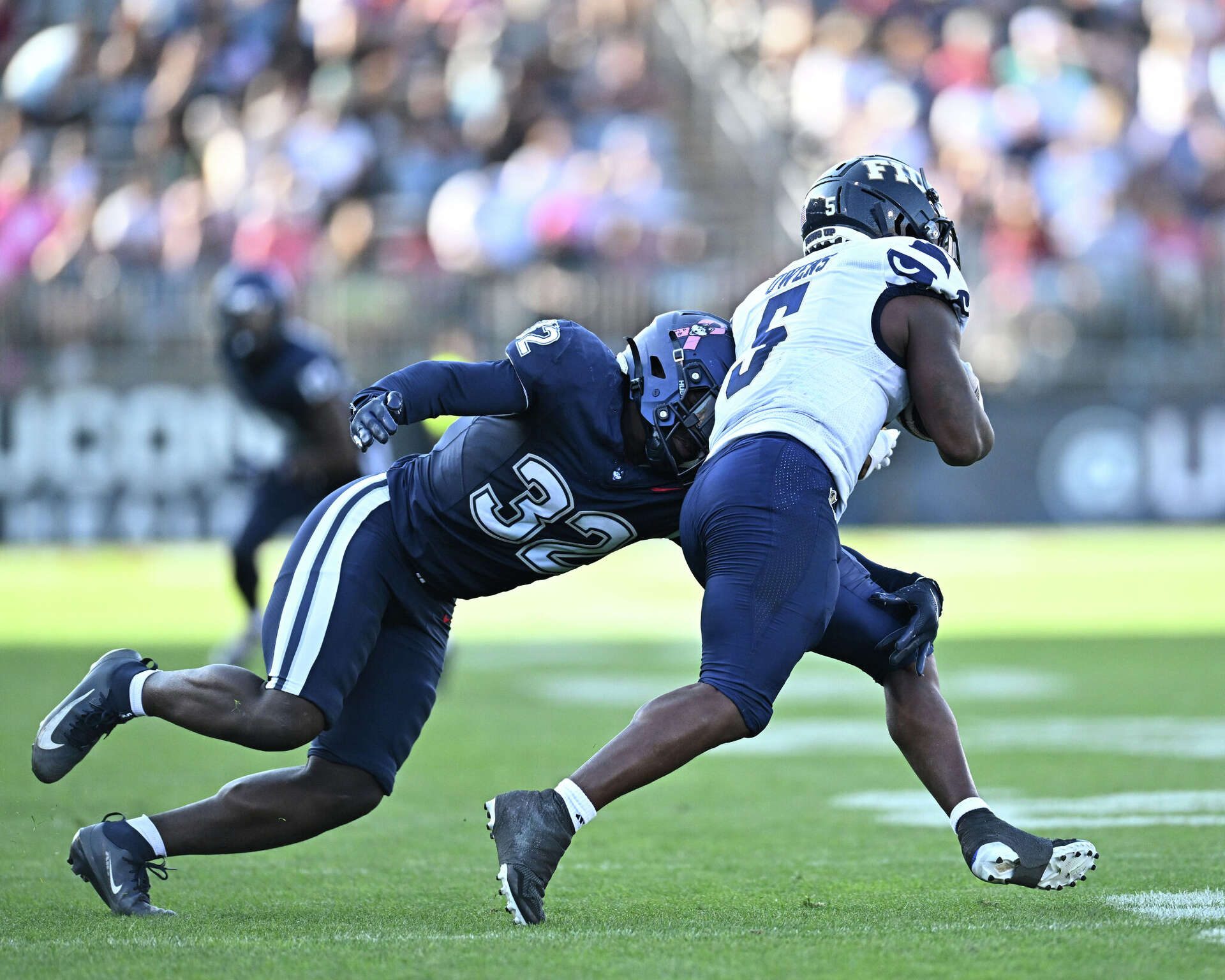 Which UConn football players in portal after Jim Mora departure?
