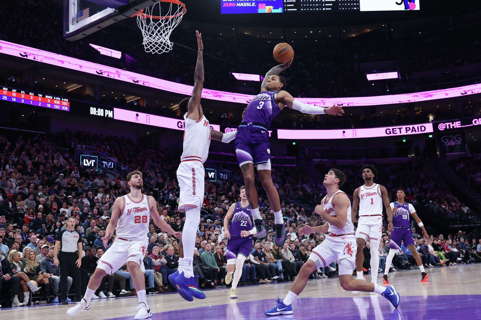 Houston Rockets' rally falls short as Utah Jazz get split