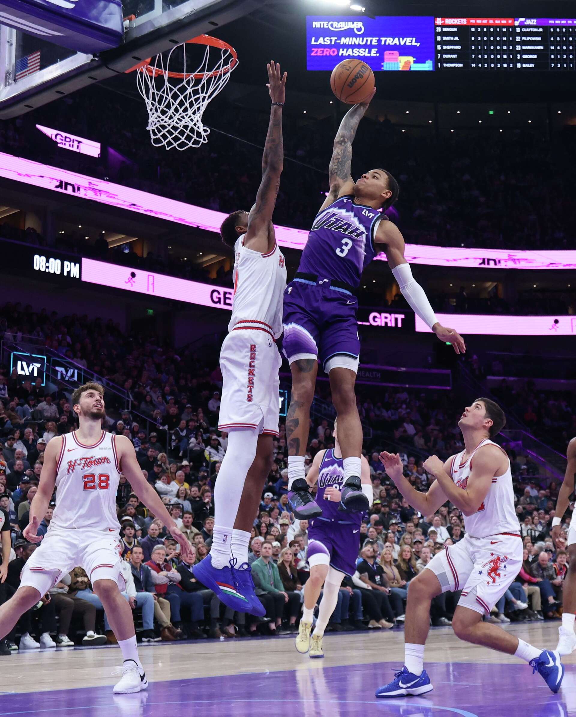 Houston Rockets' rally falls short as Utah Jazz get split