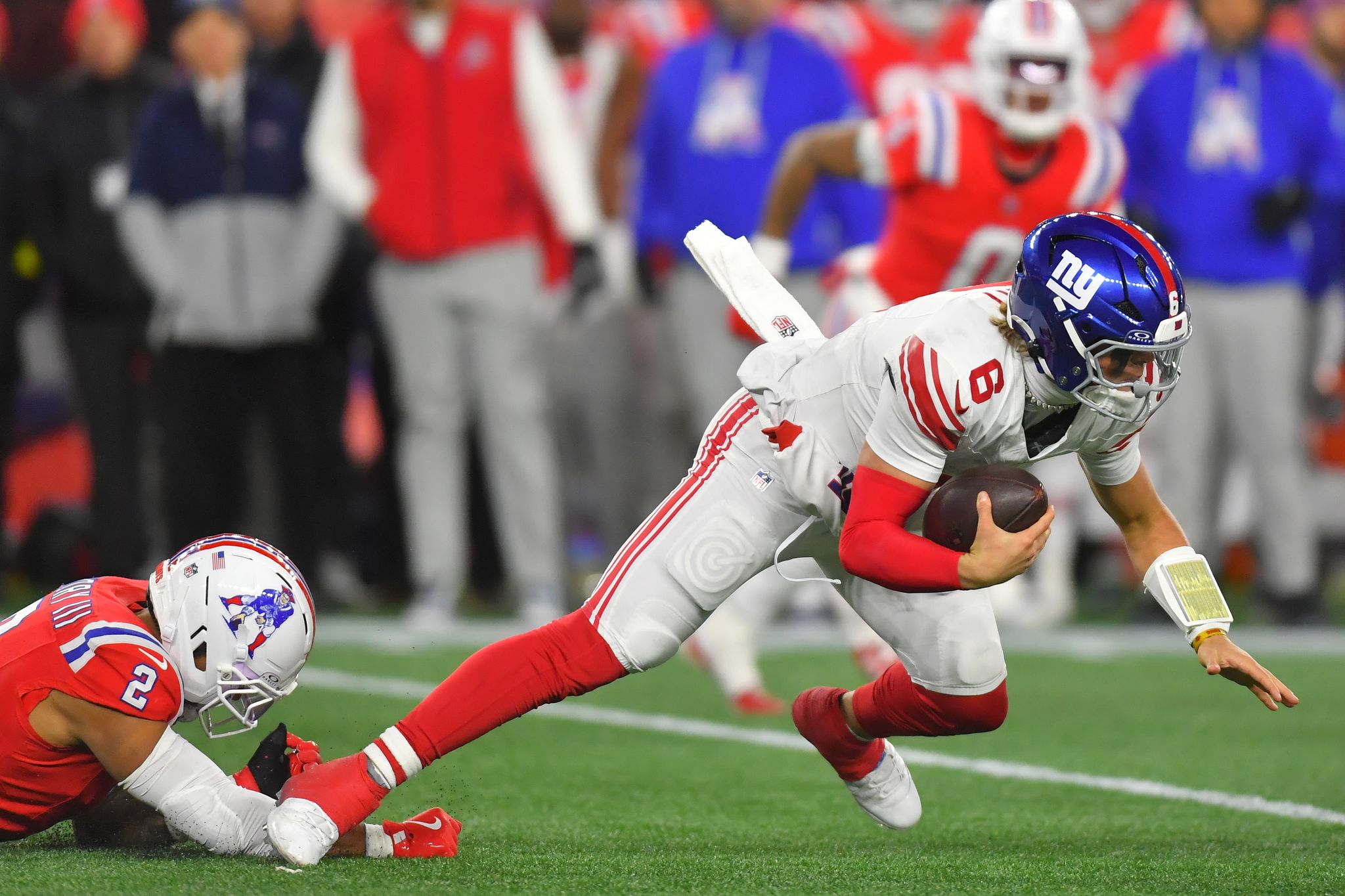Giants QB Jaxson Dart wants to run like Patrick Mahomes and Josh Allen ...