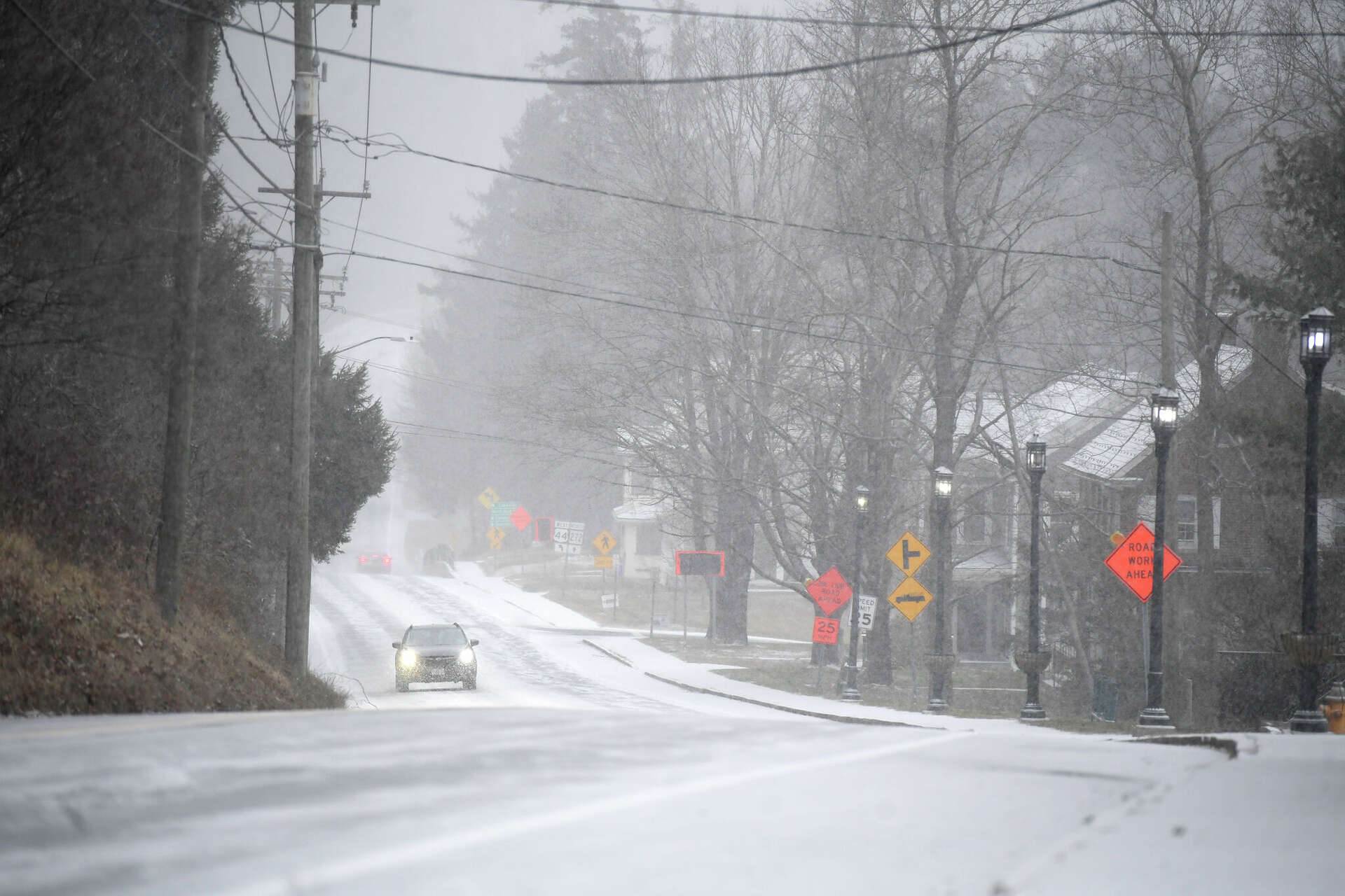 Winter storm hits Connecticut with snow and rain on Tuesday