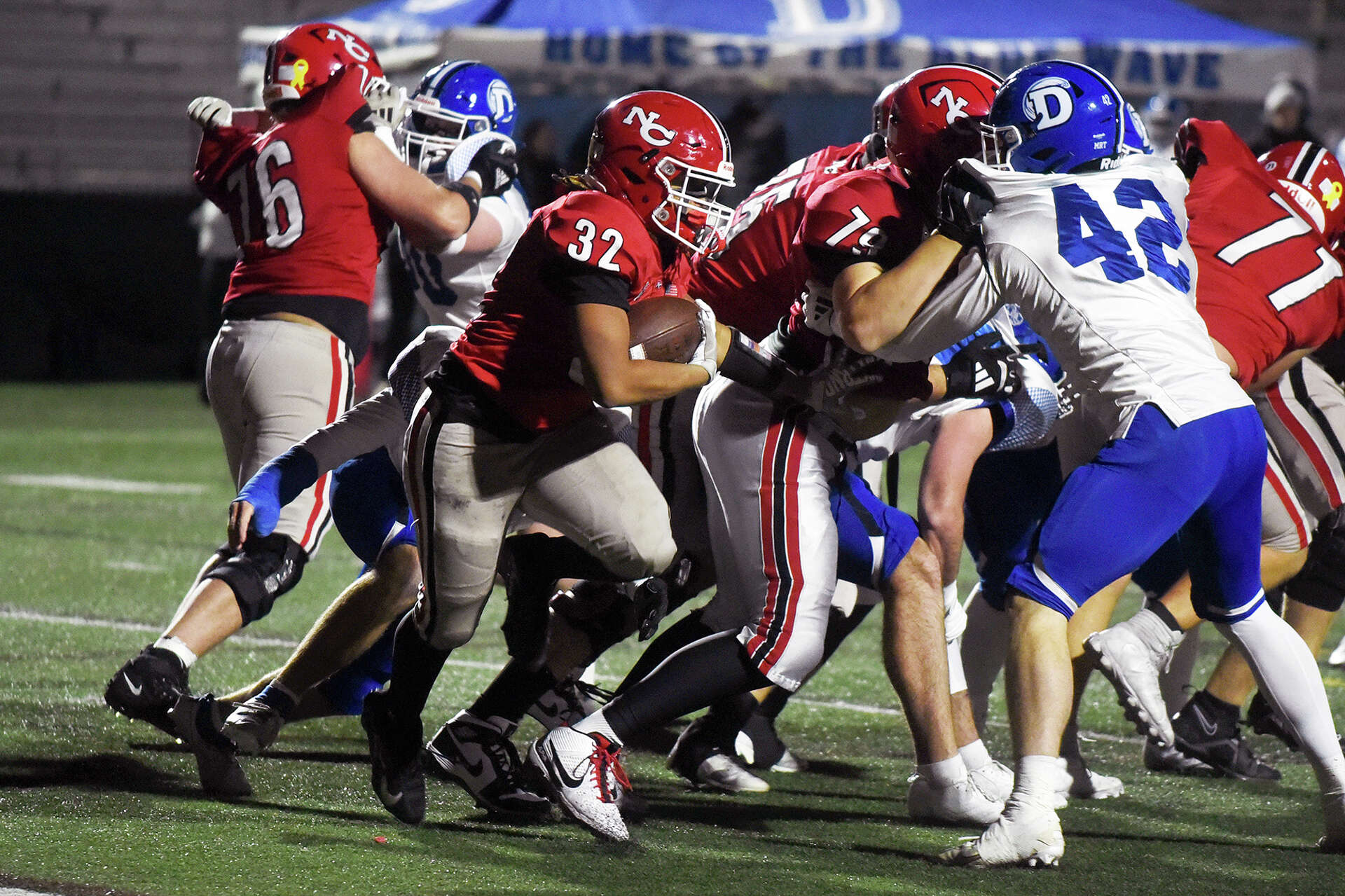 New Canaan football defeated Darien in the CIAC Class L quarterfinals