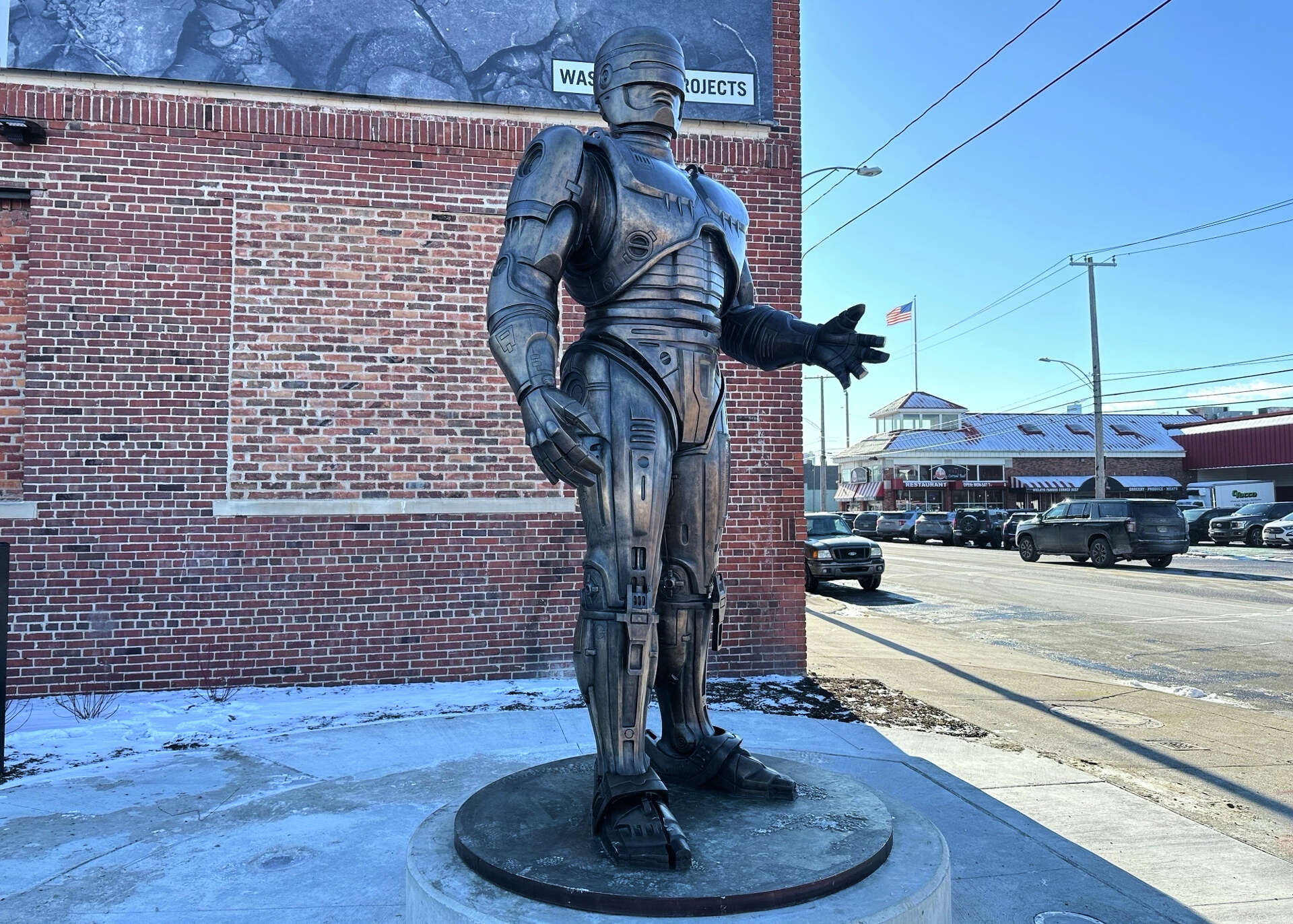 Detroit's own crime-fighter RoboCop finally stands guard in Motor City