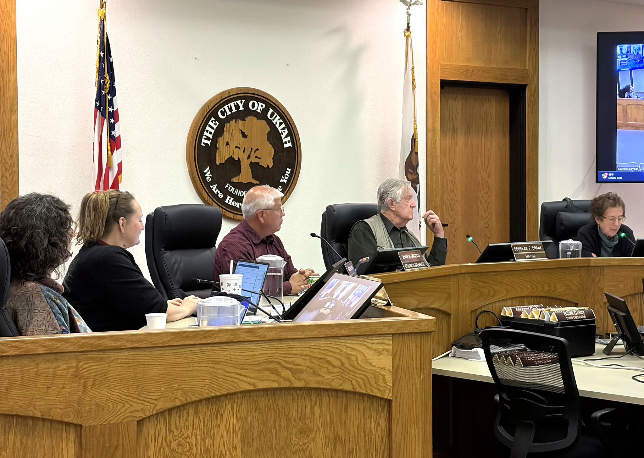 Ukiah: City Council Appoints New Mayor, Vice Mayor At Its Wednesday Meeting