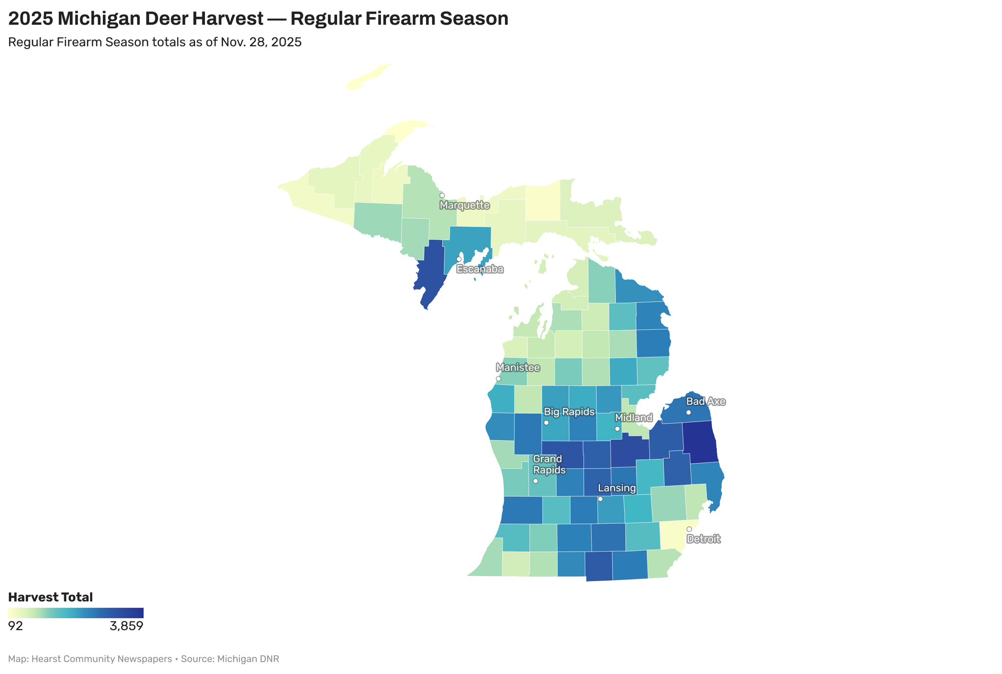 Michigan's 2025 Regular Firearm hunting season by the numbers