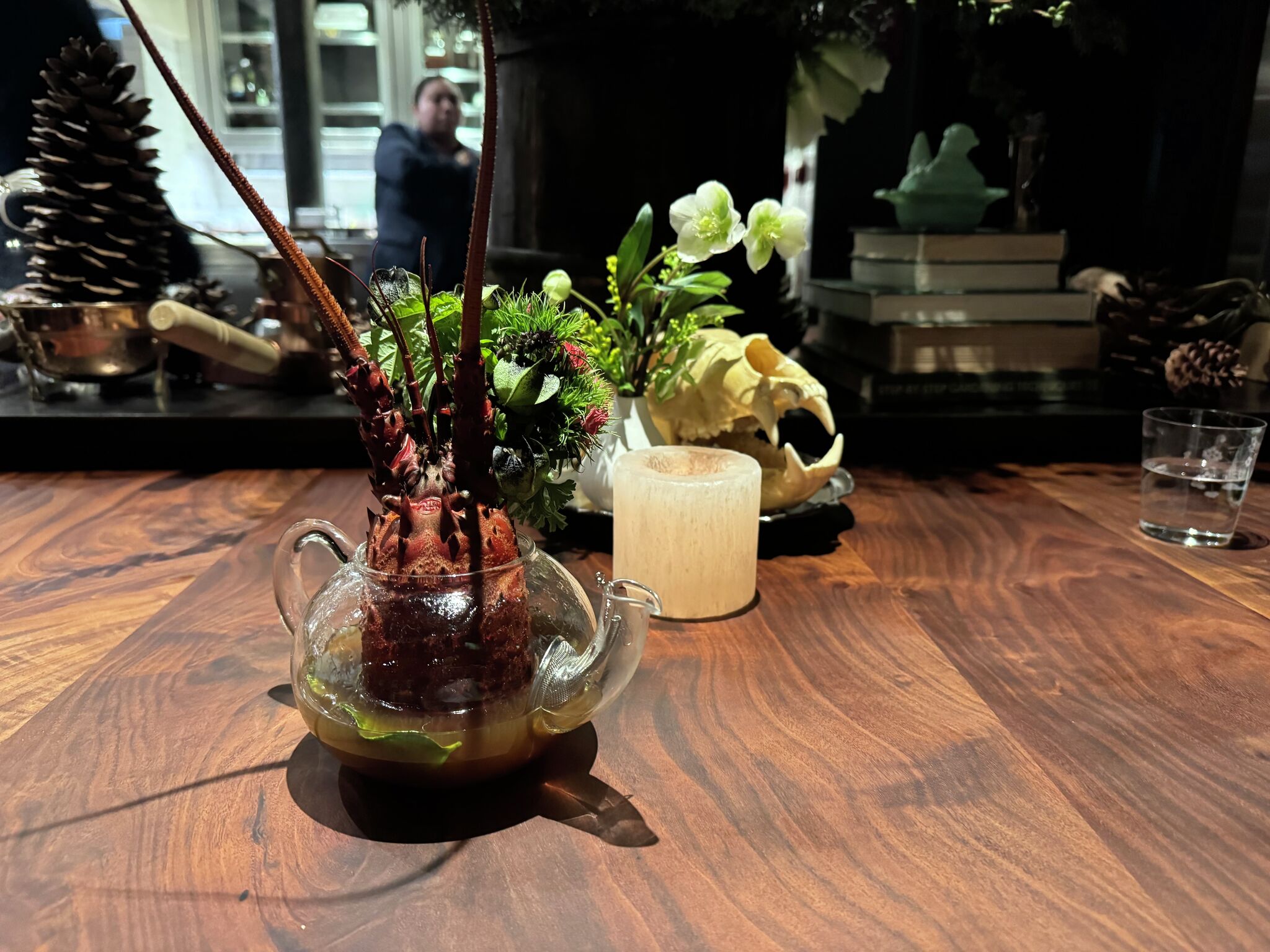 The herbal tea is a quiet menu highlight at Michelin-starred Saison