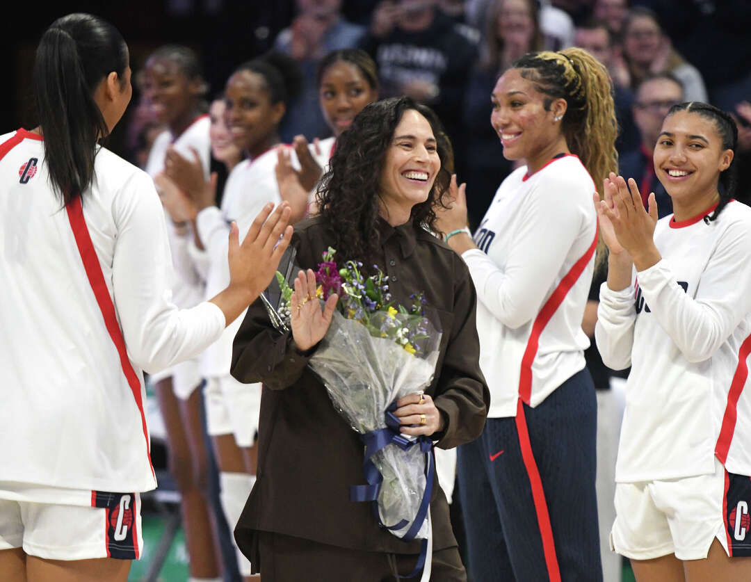 UConn legend Sue Bird is immortalized at Gampel Pavilion