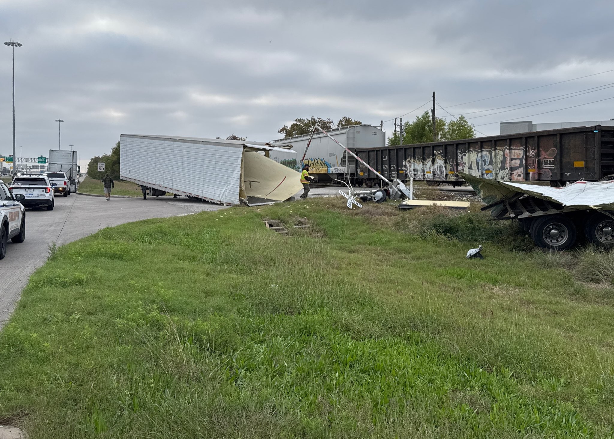 Train, 18-wheeler collide on U.S. 290 near Cypress, HCSO says