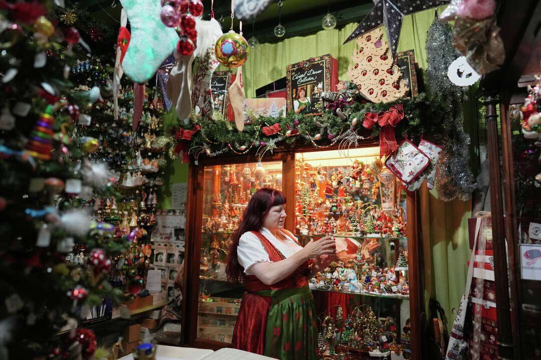 Holiday ornaments decorate life all year long in this Belgian shop