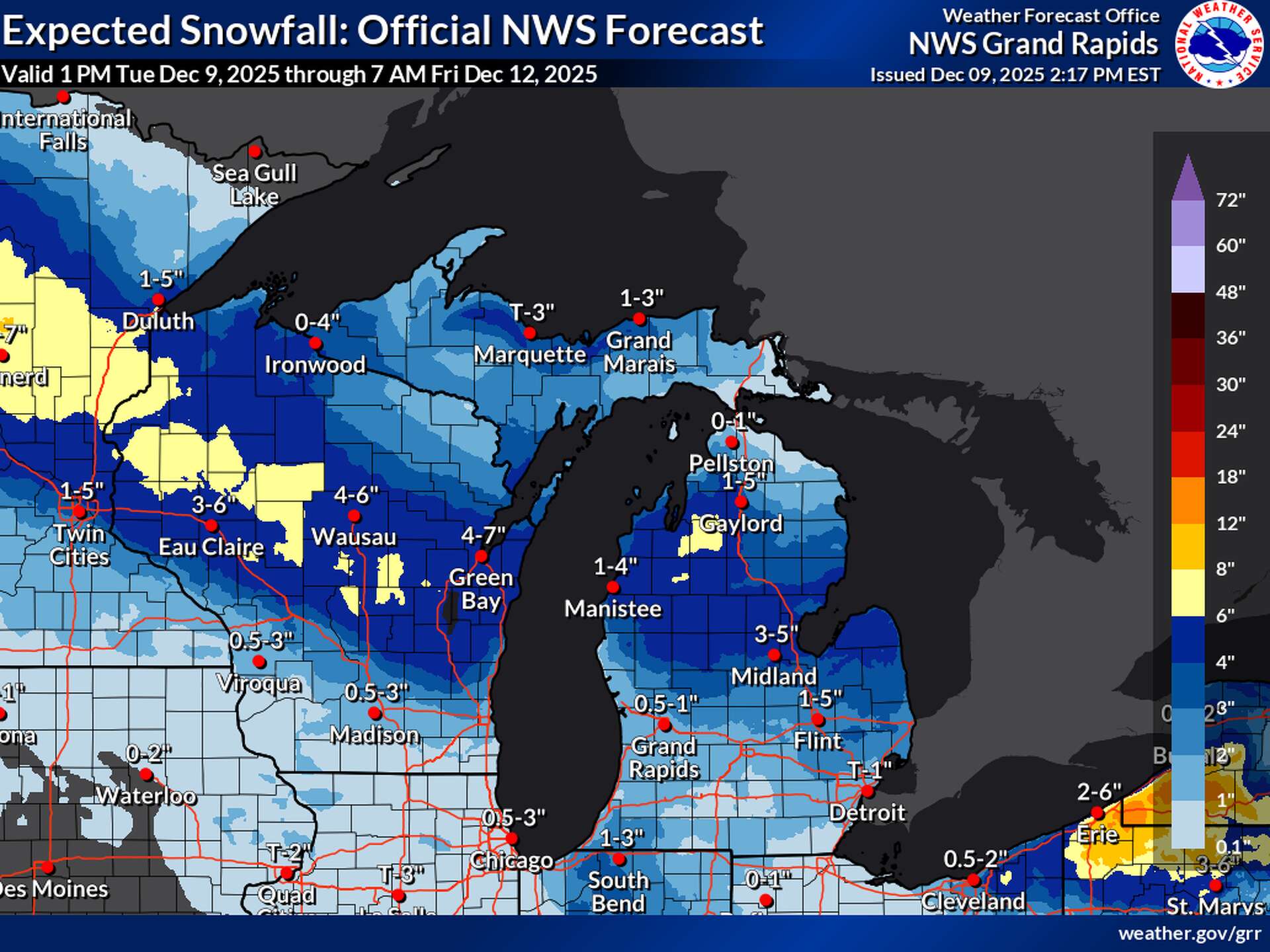 Winter Weather Advisories issued across Michigan, heavy snow possible