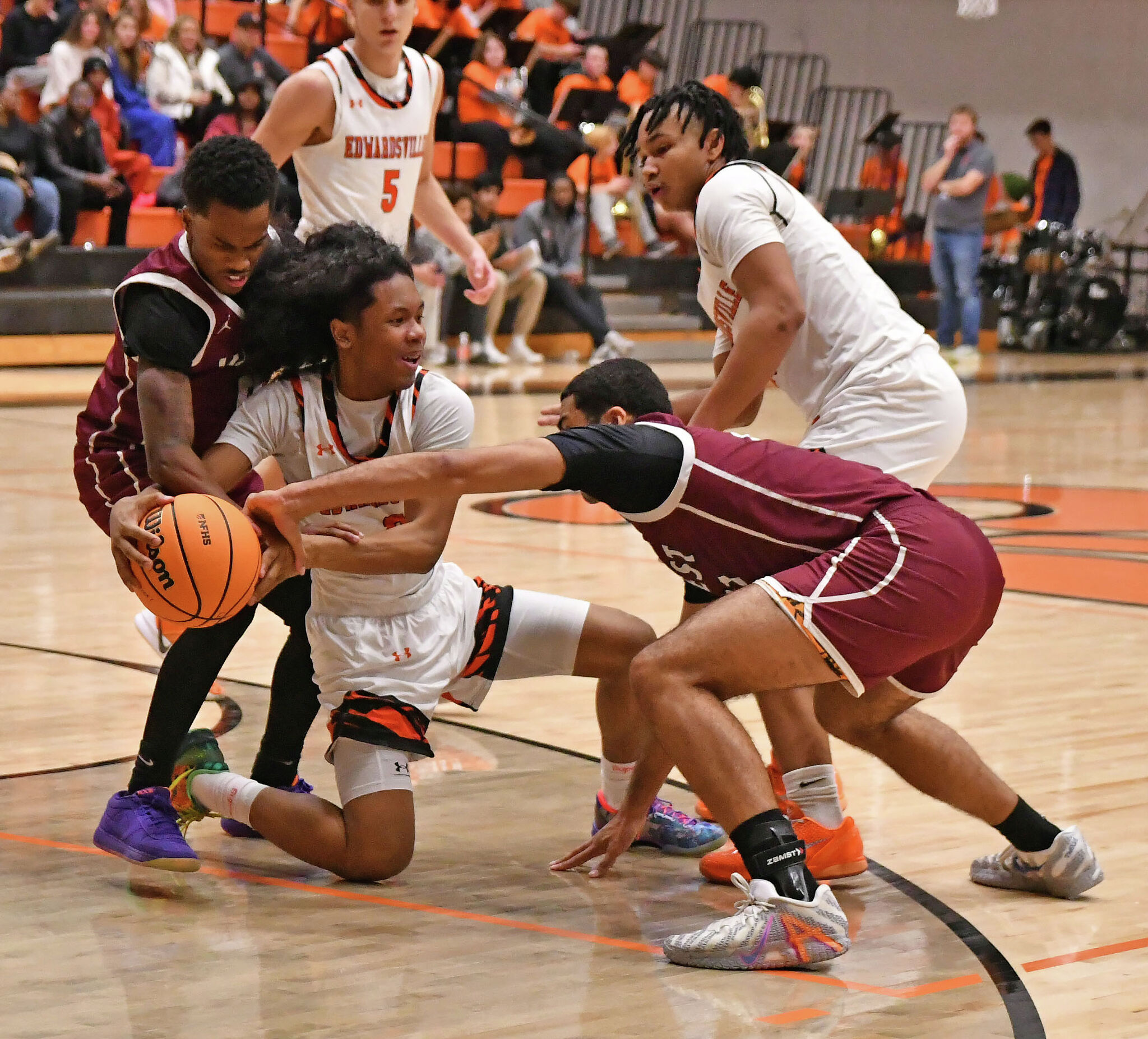 Edwardsville boys basketball hosts Belleville West in league action