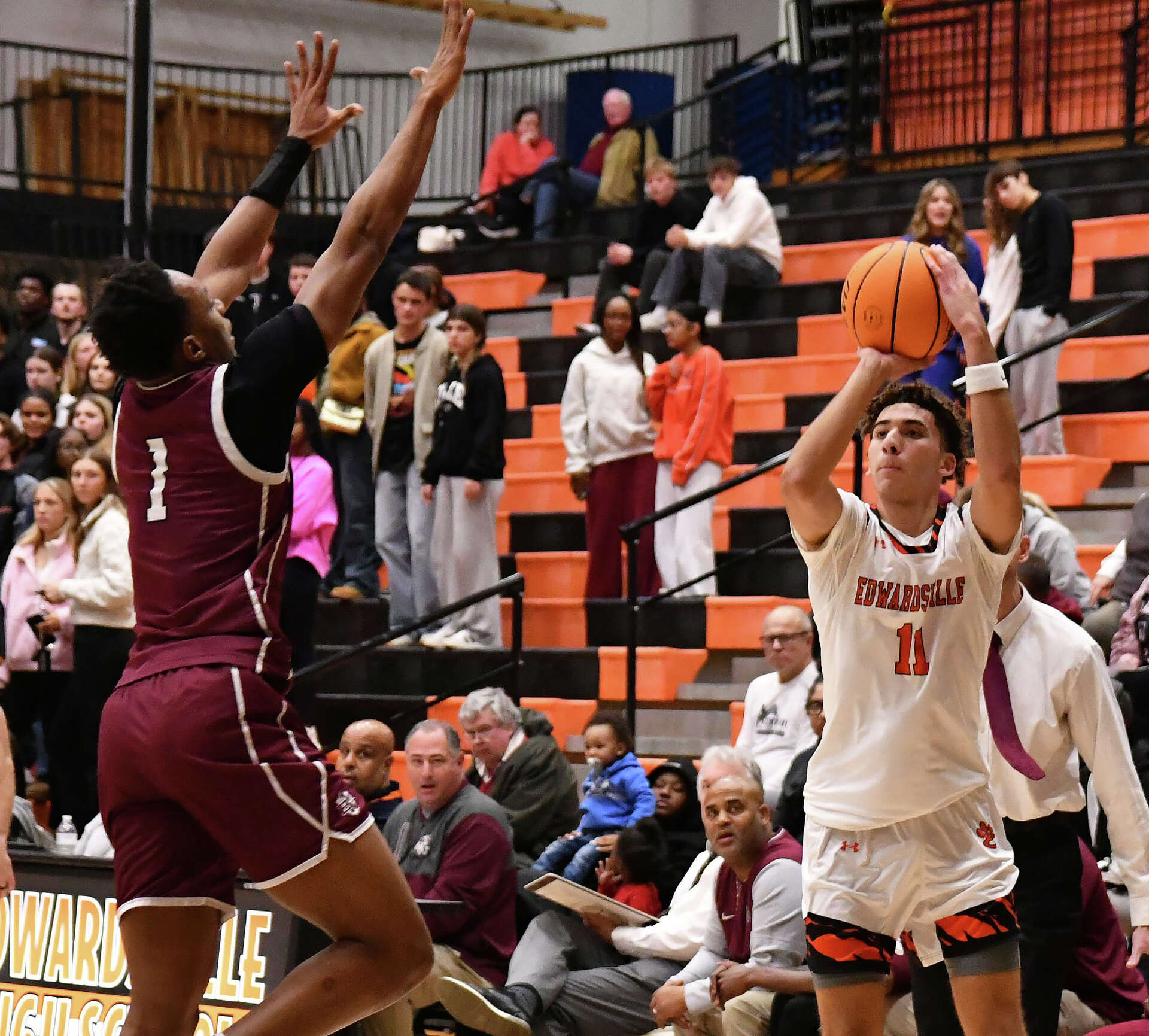 Edwardsville boys basketball hosts Belleville West in league action