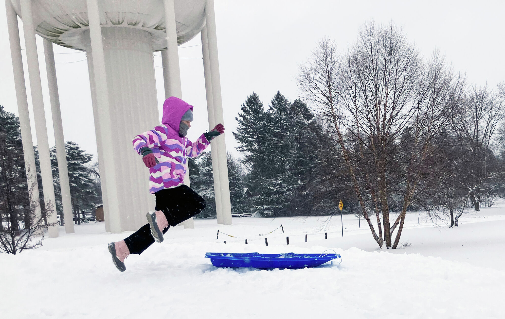 Snow day fun at Midland's City Forest