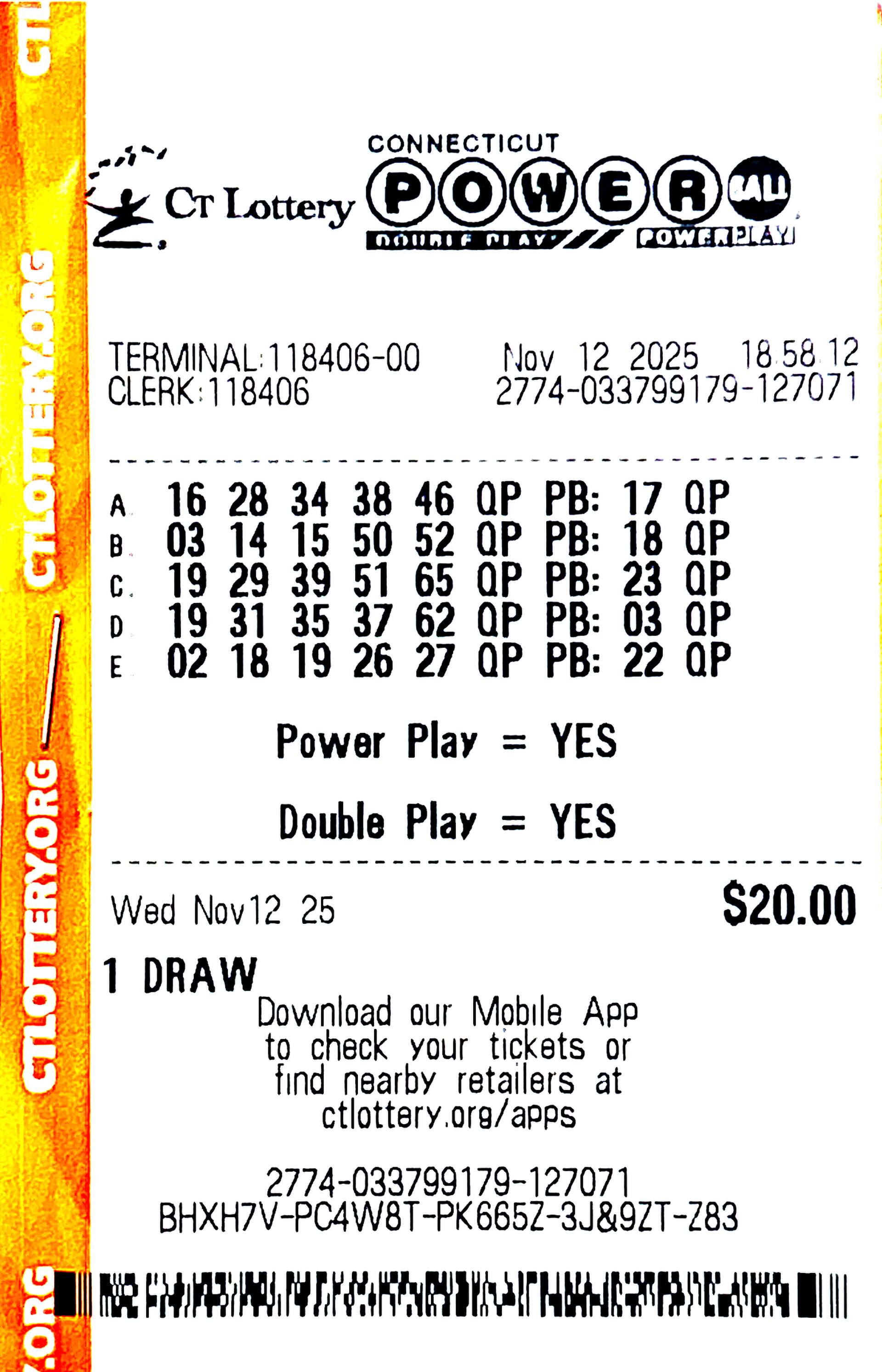 Naugatuck couple wins $100k from Powerball ticket
