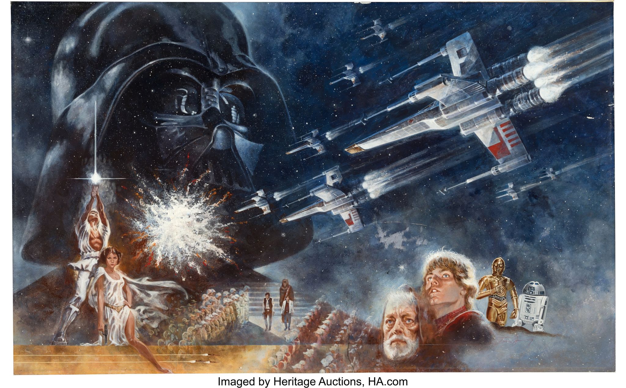 The painting that introduced 'Star Wars' to the world fetches $3.9M at ...