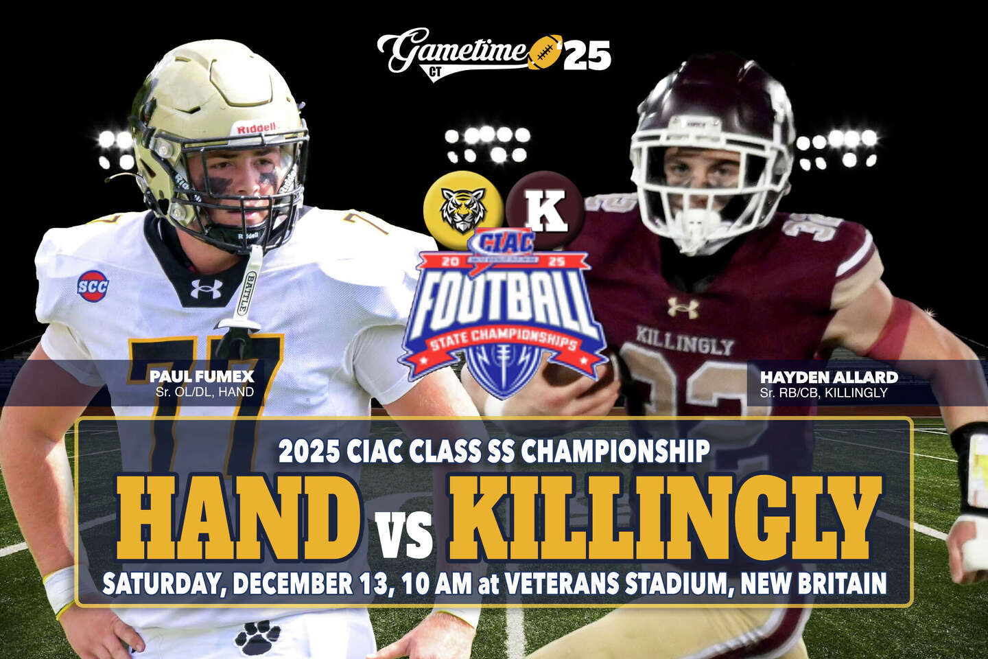 CIAC Class SS high school football playoff championship preview 2025