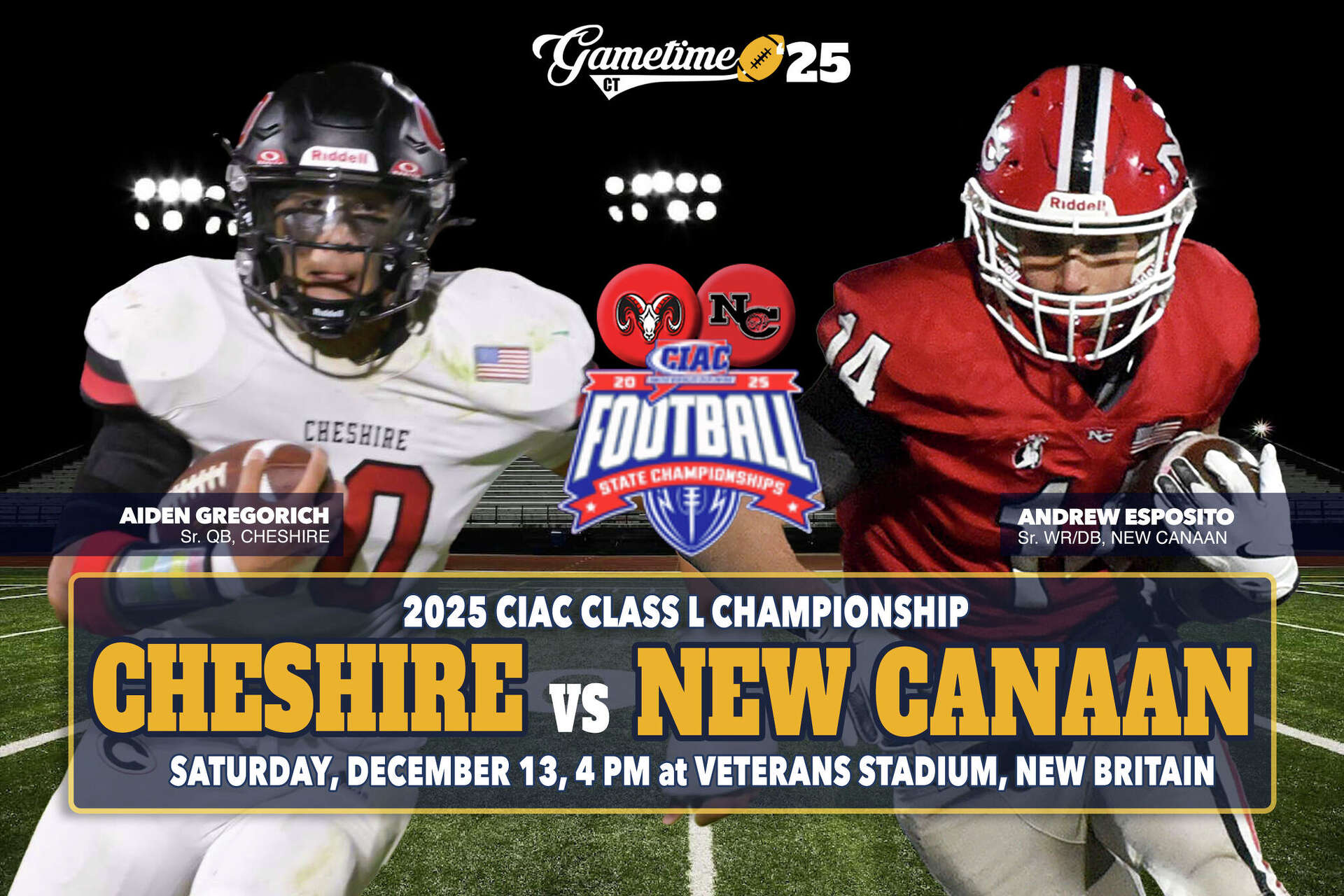 CIAC Class L high school football playoff championship preview 2025