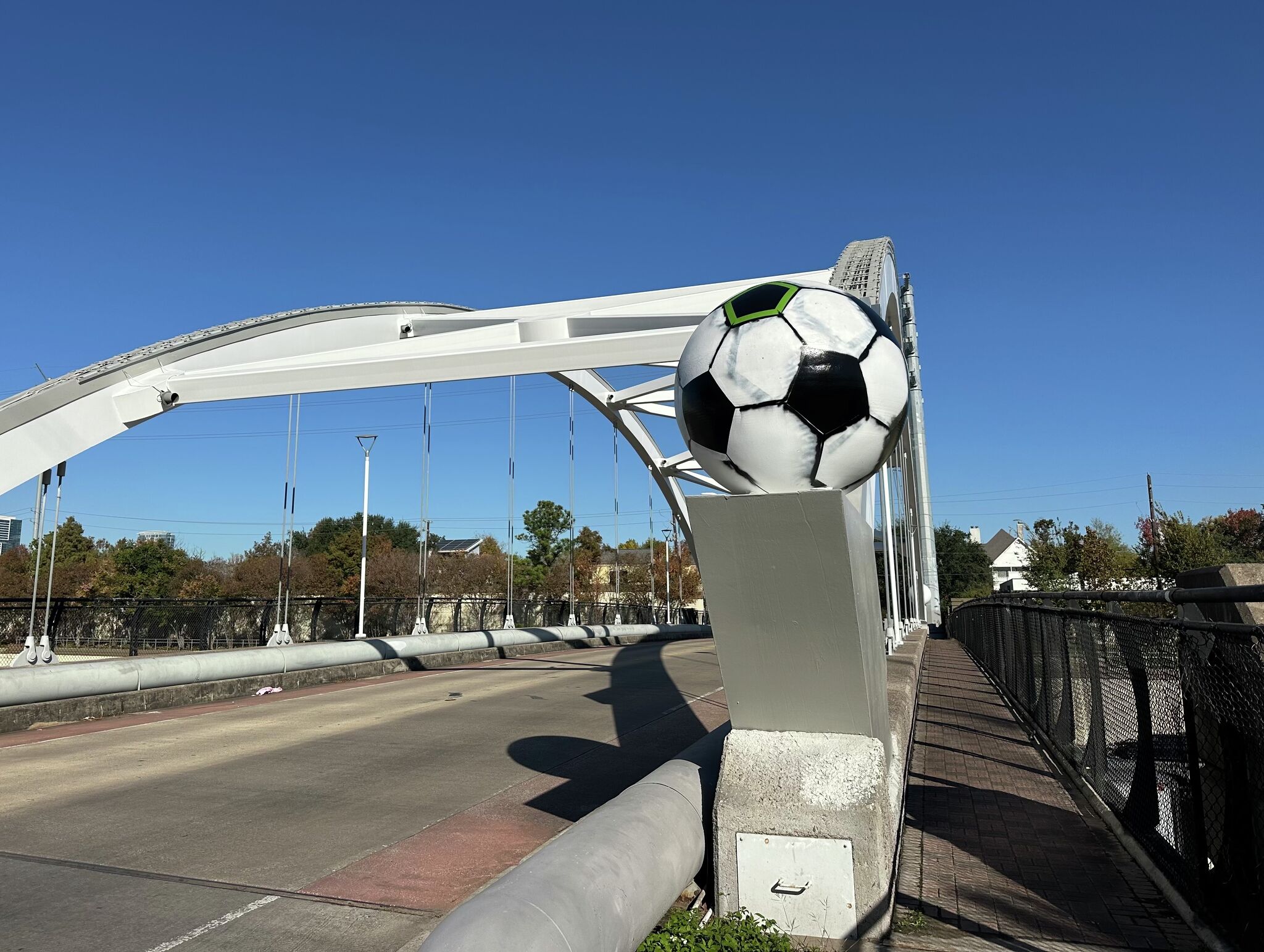 Houston highway now dotted with massive World Cup soccer ball