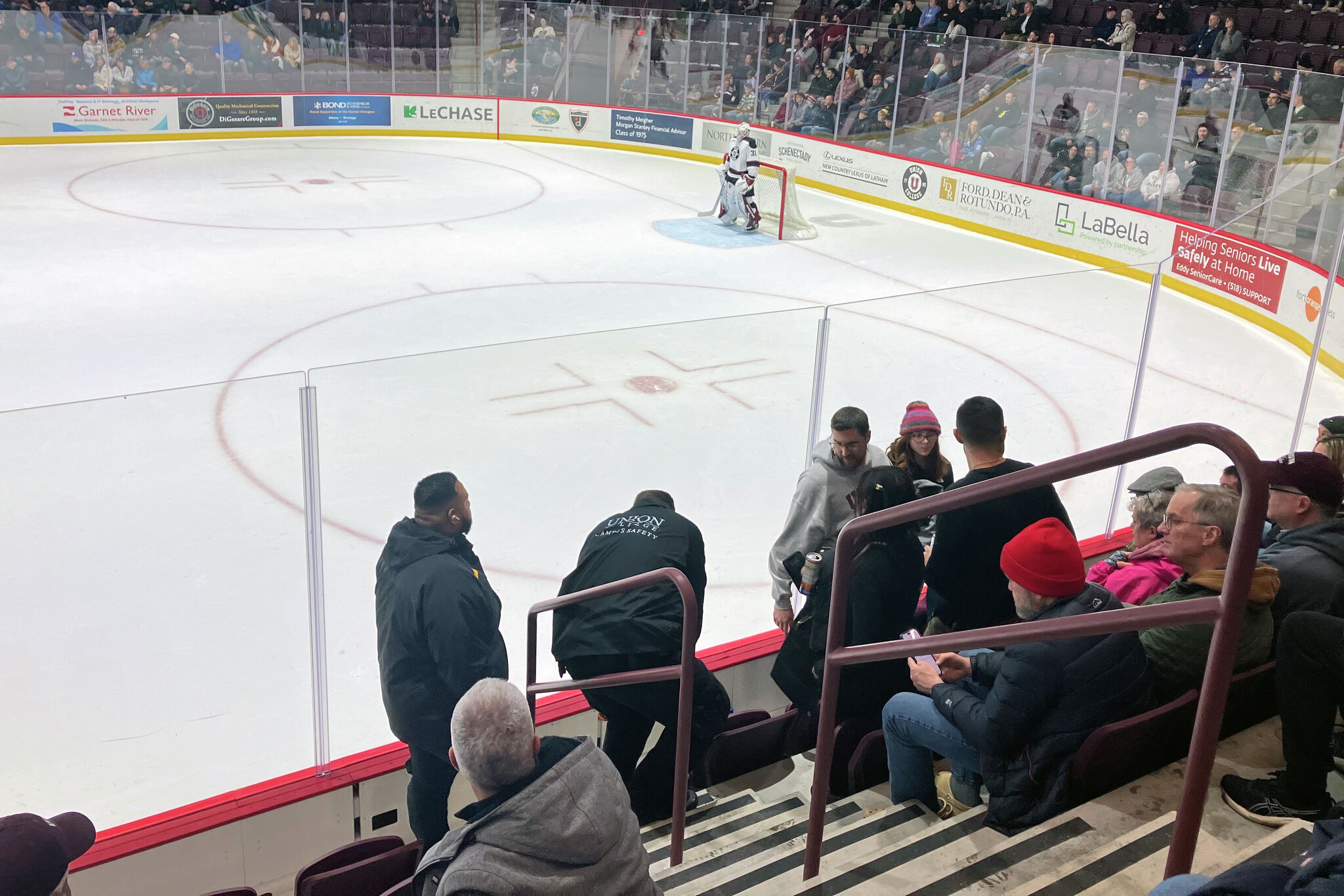 At a new Schenectady hockey rink, fans keep getting hit by pucks