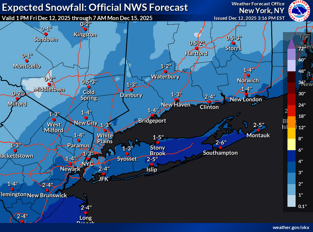 Updated Ct Snow Forecast 1 3 Inches Possible Sunday