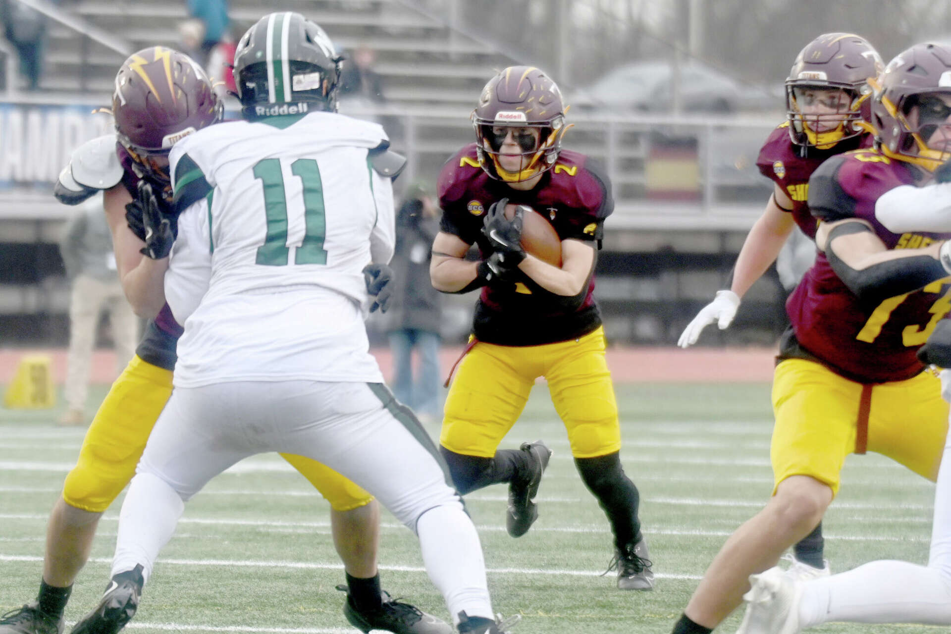 Sheehan football defeats Northwest Catholic for CIAC Class S ttile