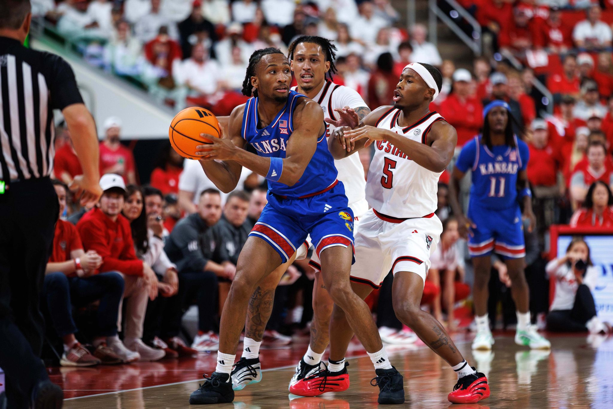 No. 19 Kansas' Darryn Peterson exited game vs. NC State with tightness ...