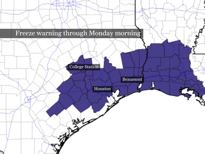 First freeze of the season in Houston: Freeze warning guide