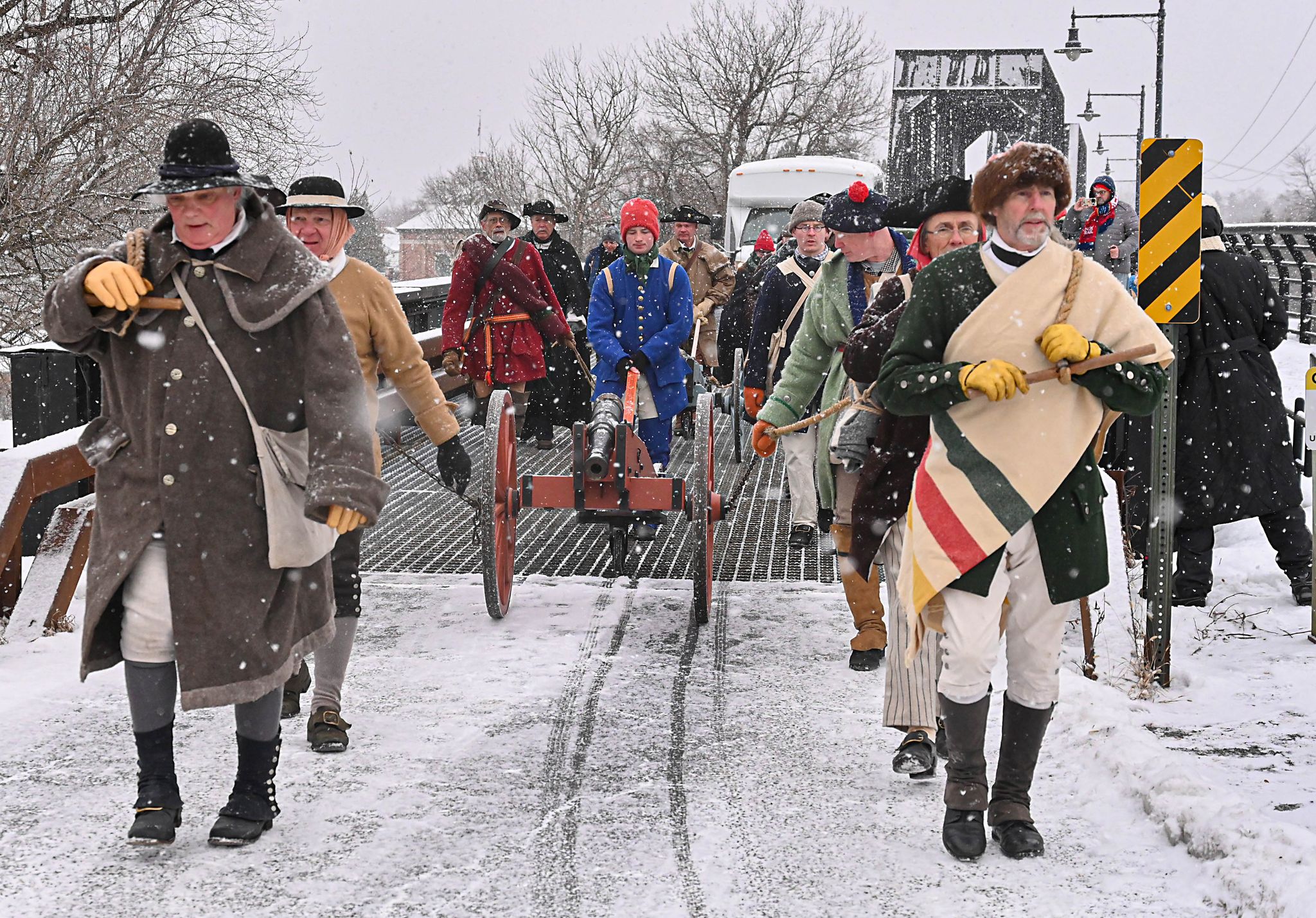 Photos: Noble Knox Train of Artillery arrives in Cohoes