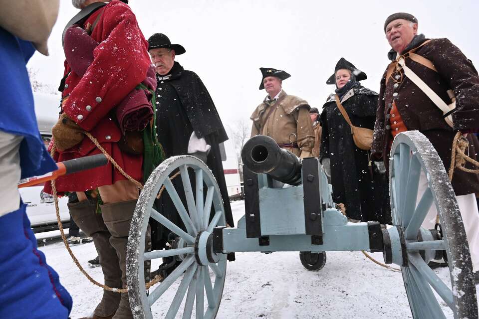 Photos: Noble Knox Train of Artillery arrives in Cohoes