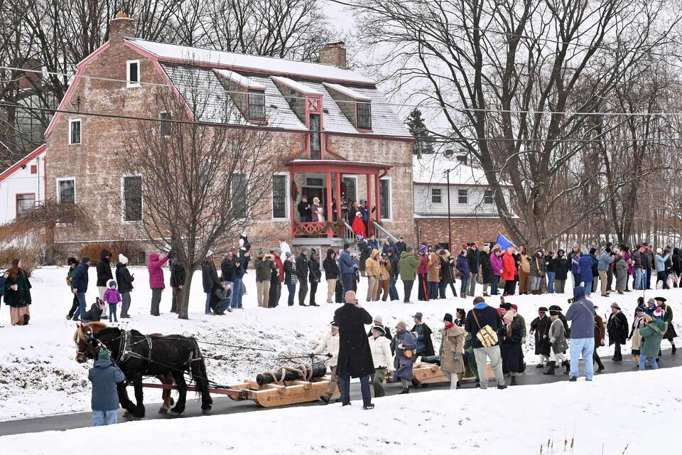 Photos: Noble Knox Train of Artillery arrives in Cohoes