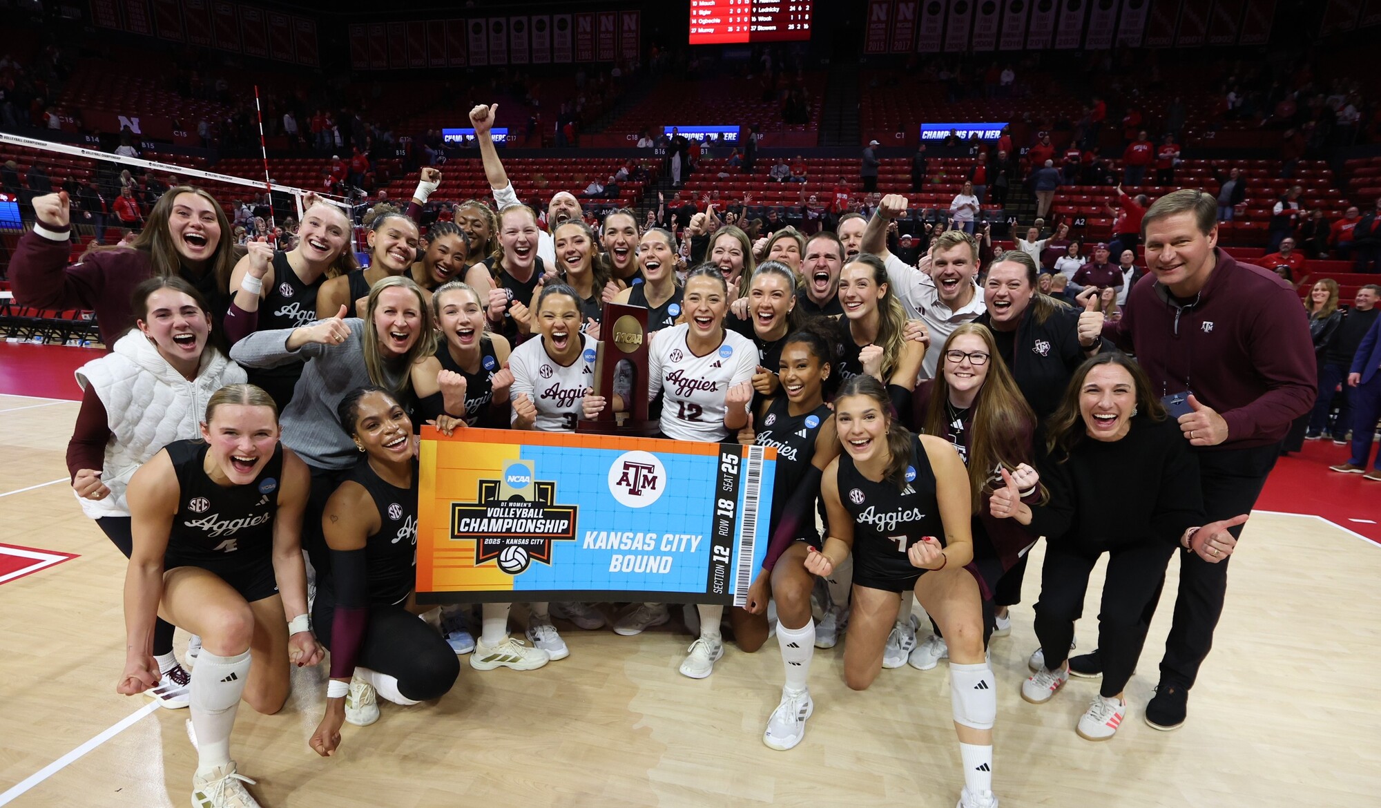 Texas A&M volleyball makes history against No. 1 Nebraska