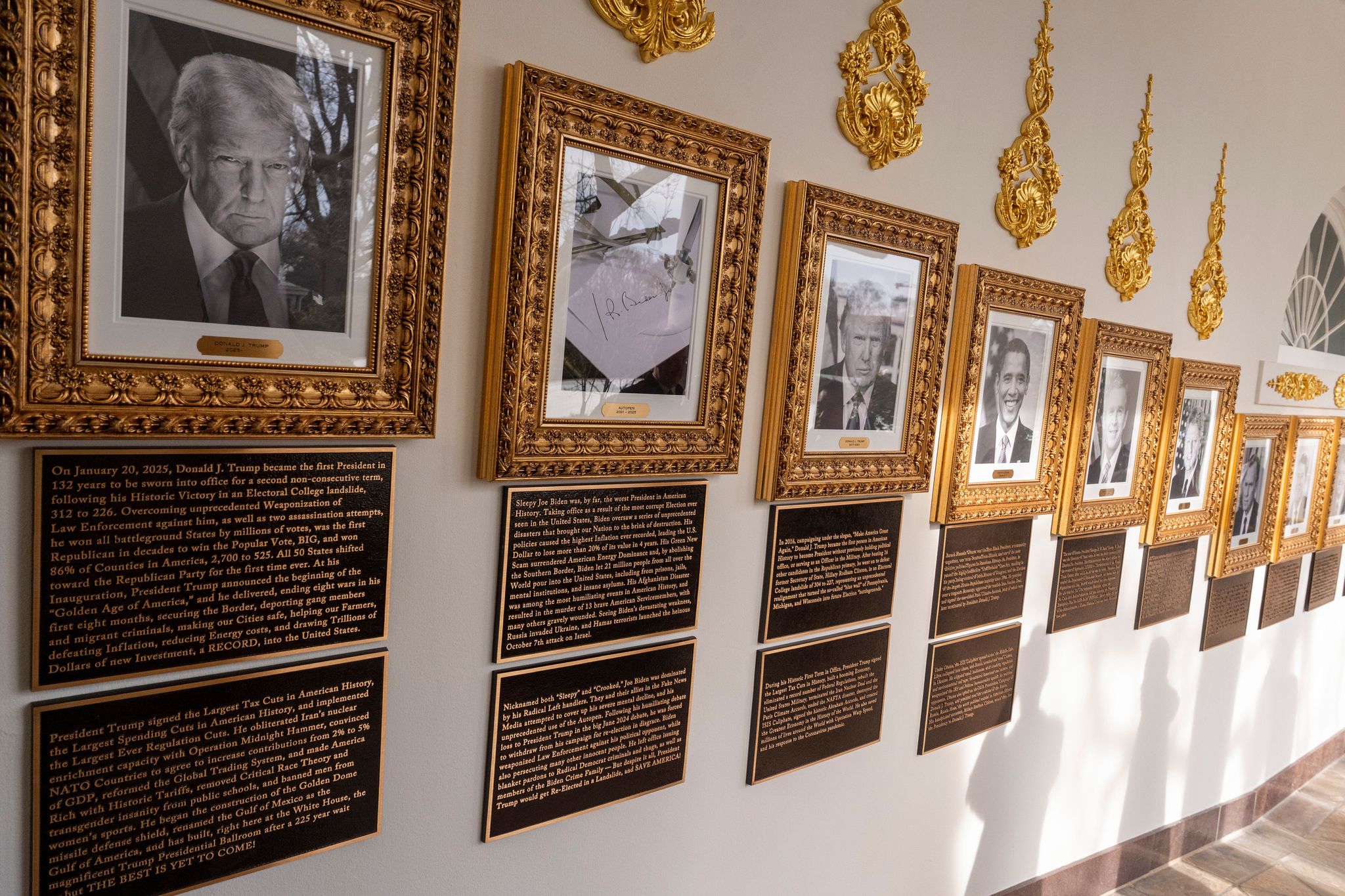Sleepy. Divisive. A fan of young Trump: A look at the new plaques on ...