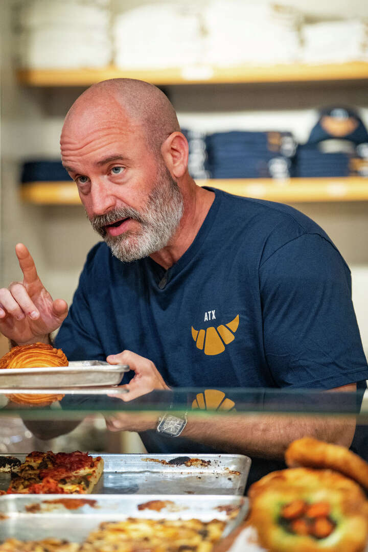 Comedian Tom Segura visits his newly-opened Austin bakery