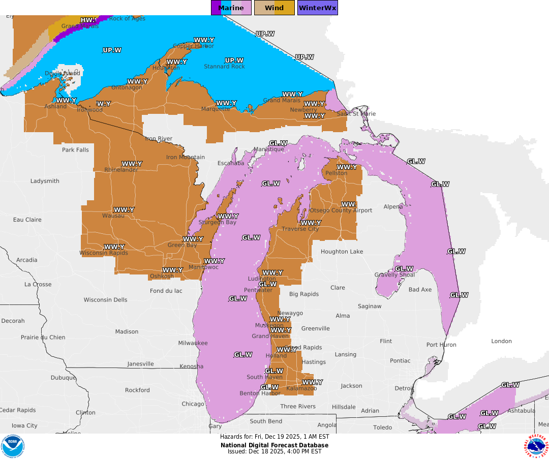 Winter weather advisories issued for Friday in Michigan