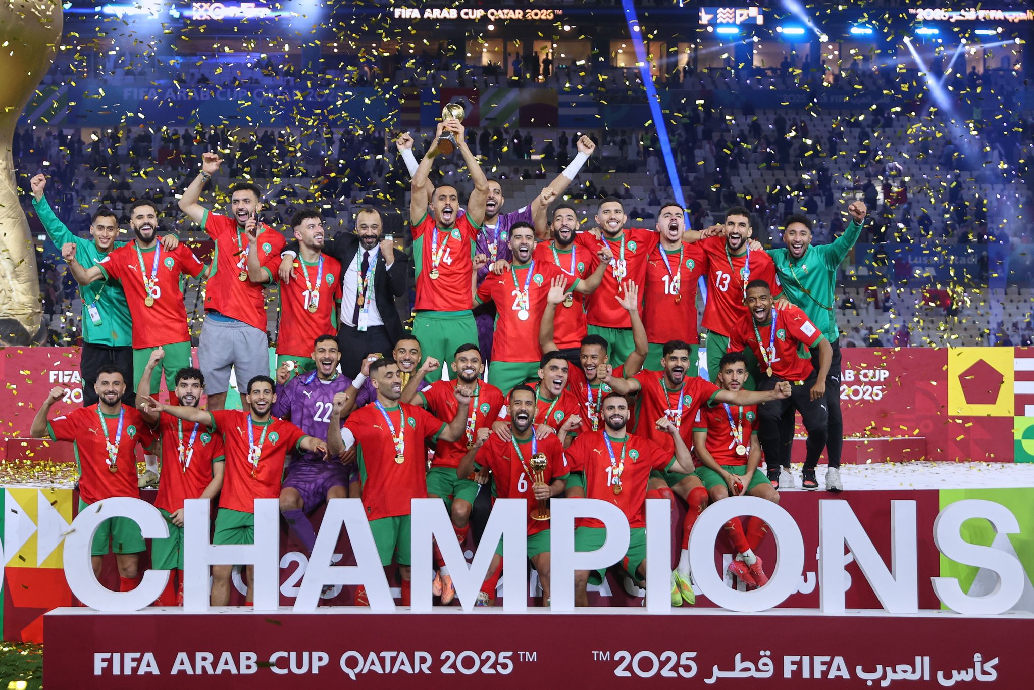 Morocco beats Jordan 3-2 after extra time to win the Arab Cup title