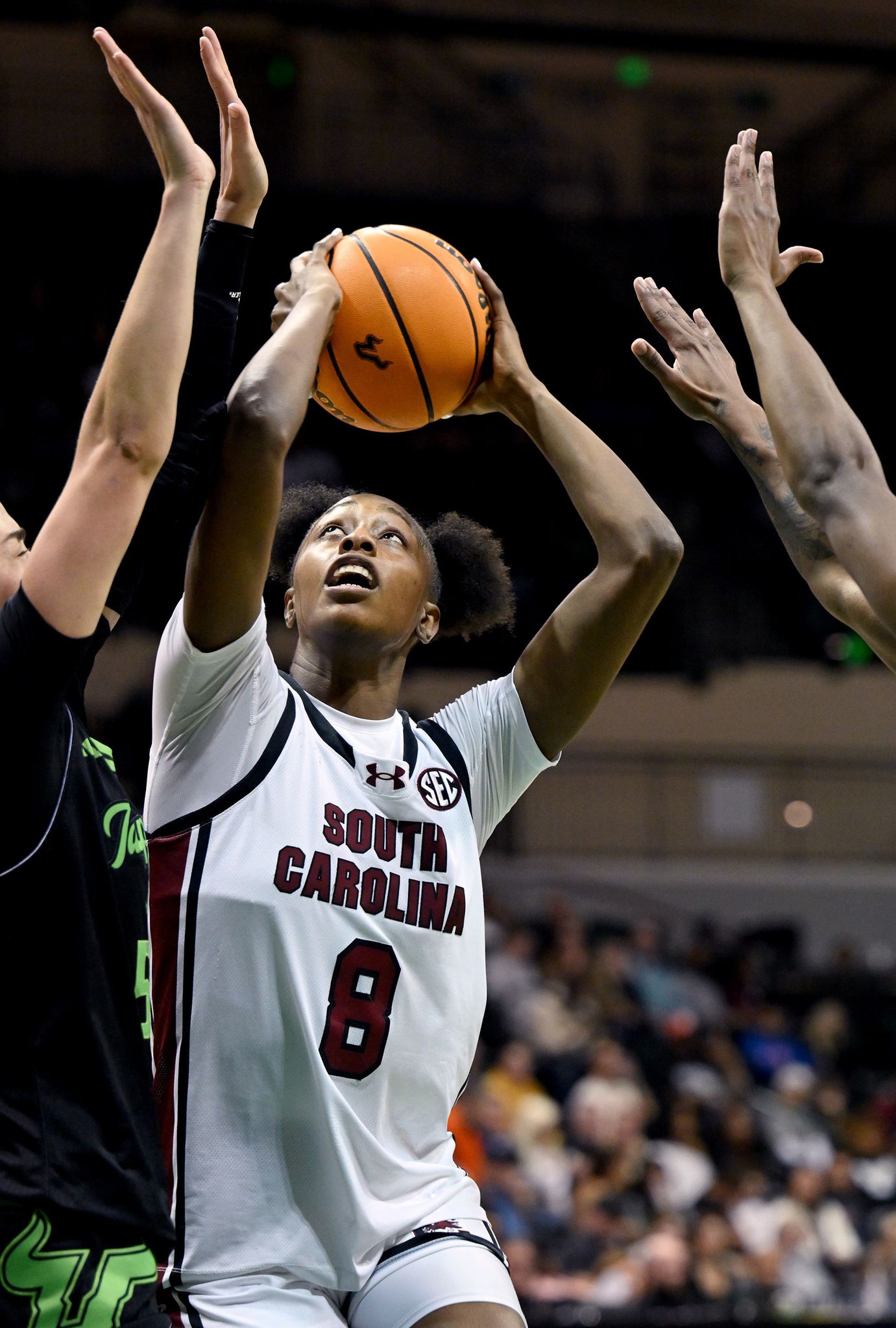 Joyce Edwards scores 34 points as No. 3 South Carolina rolls past USF ...