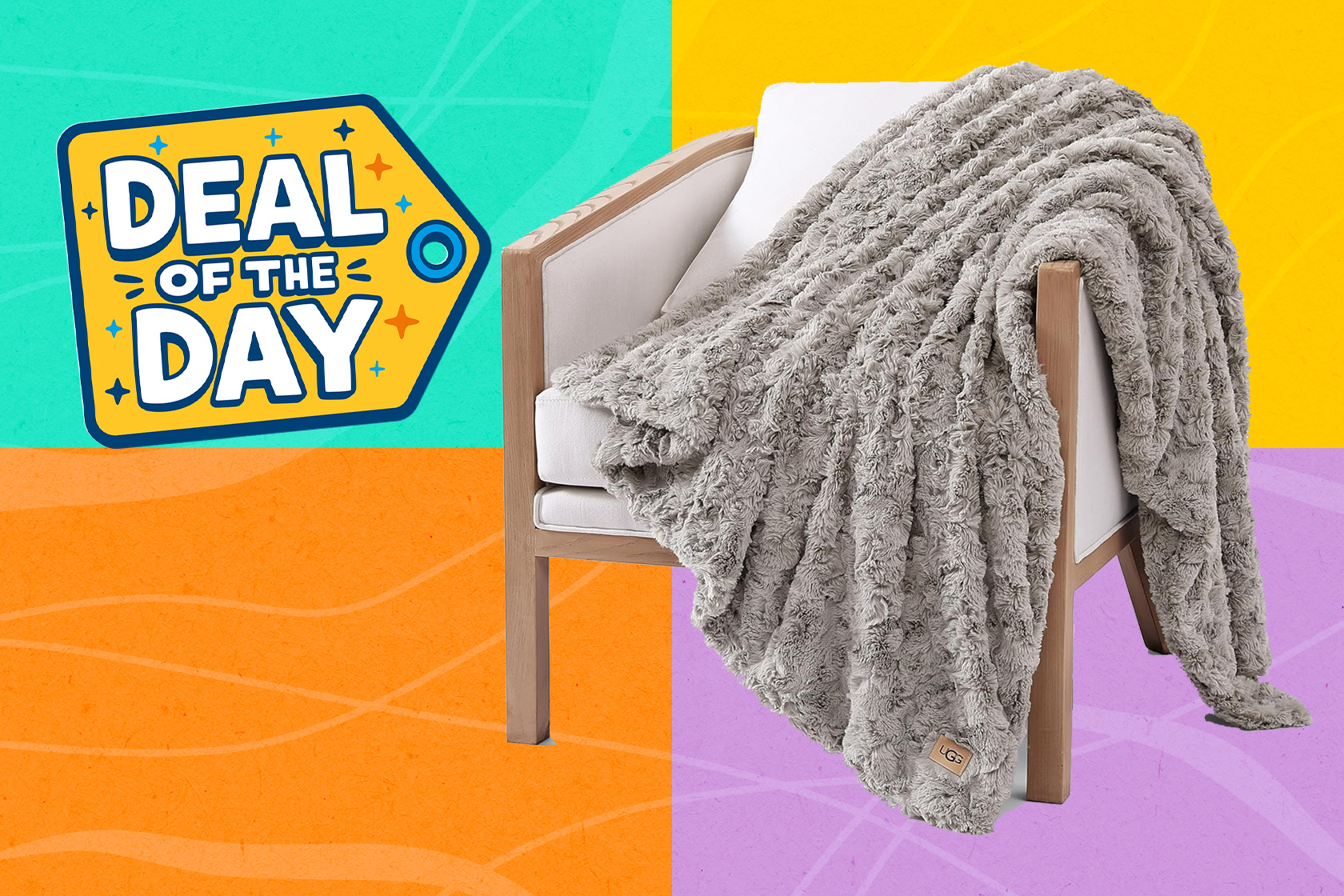 This cozy faux fur Ugg throw blanket is on sale for $55 right now
